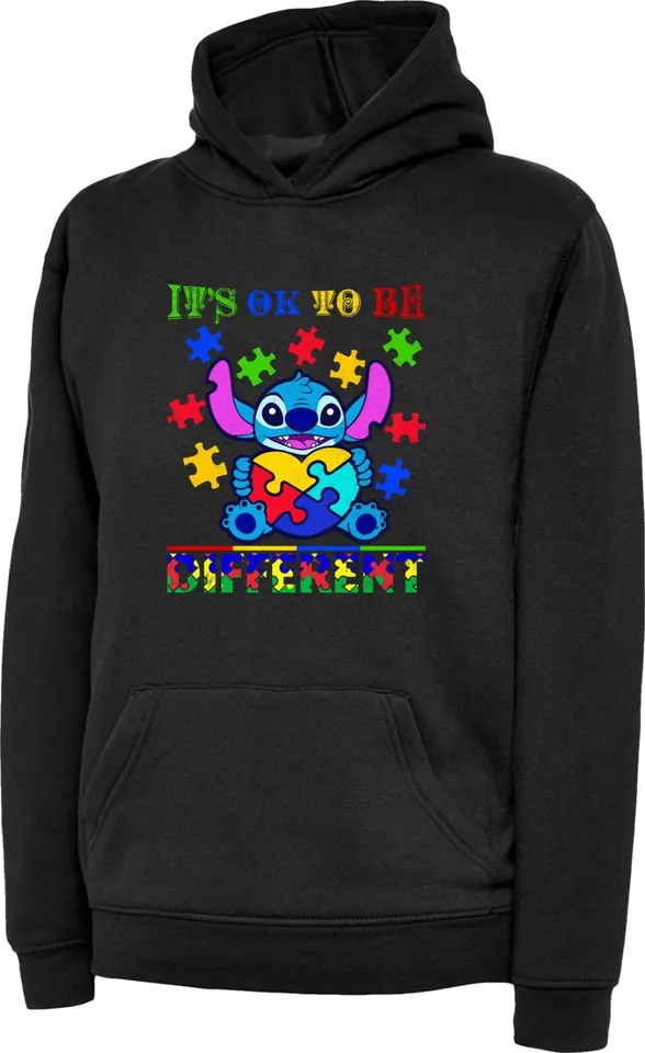 Autistic Hoodie Lilo & Stitch It's Ok To Be Different Autism Awareness ...