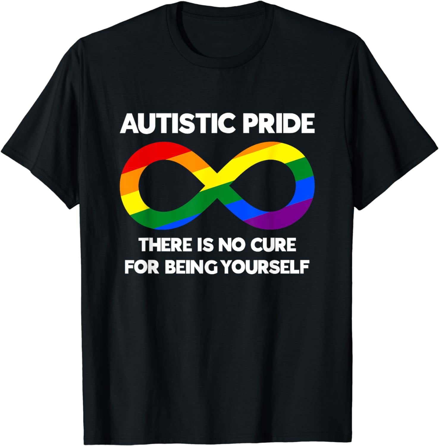 Autistic Pride Autism Awareness Rainbow Infinity Symbol Cotton T