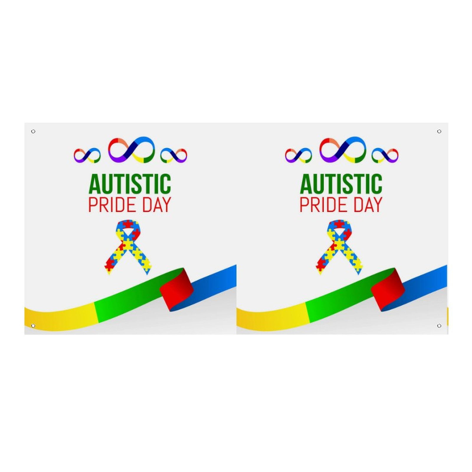 Autistic Pride Day Banners Flag Hanging Backdrop Sign Wall Decoration ...