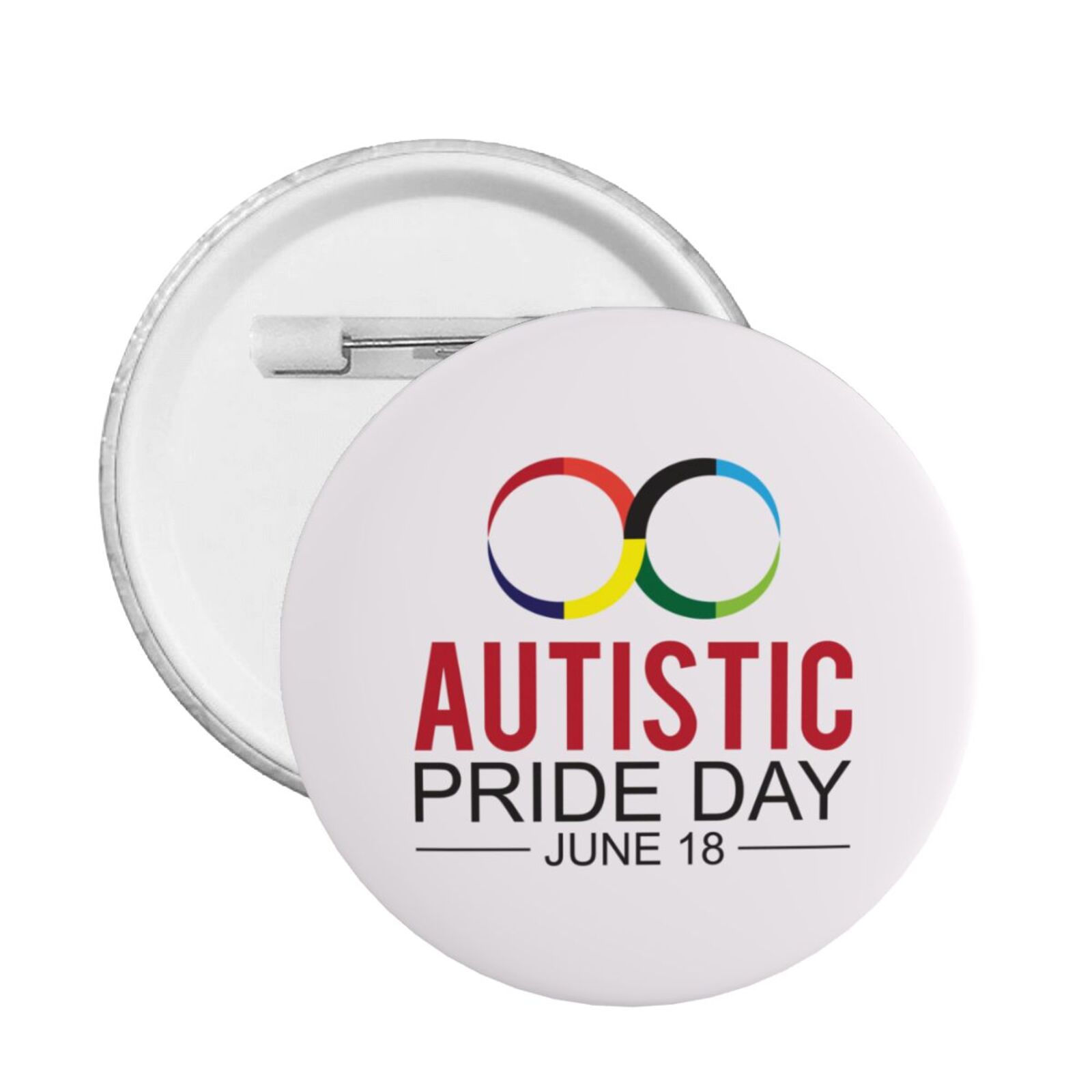 Autistic Pride Day Circular Button Fashion Badge Decoration Backpack ...