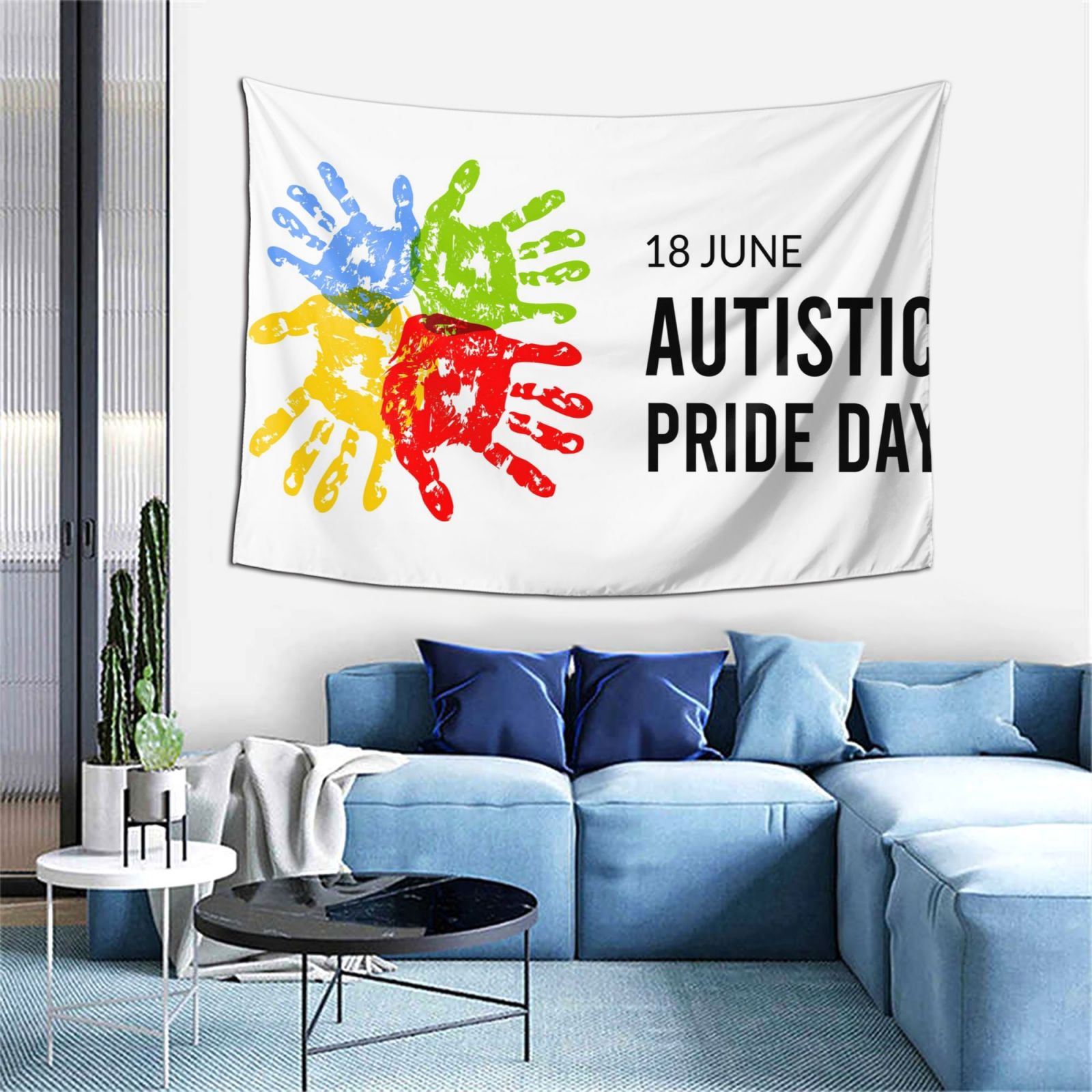 Autistic Pride Day Tapestry for Bedroom Aesthetic Wall Hanging Living ...