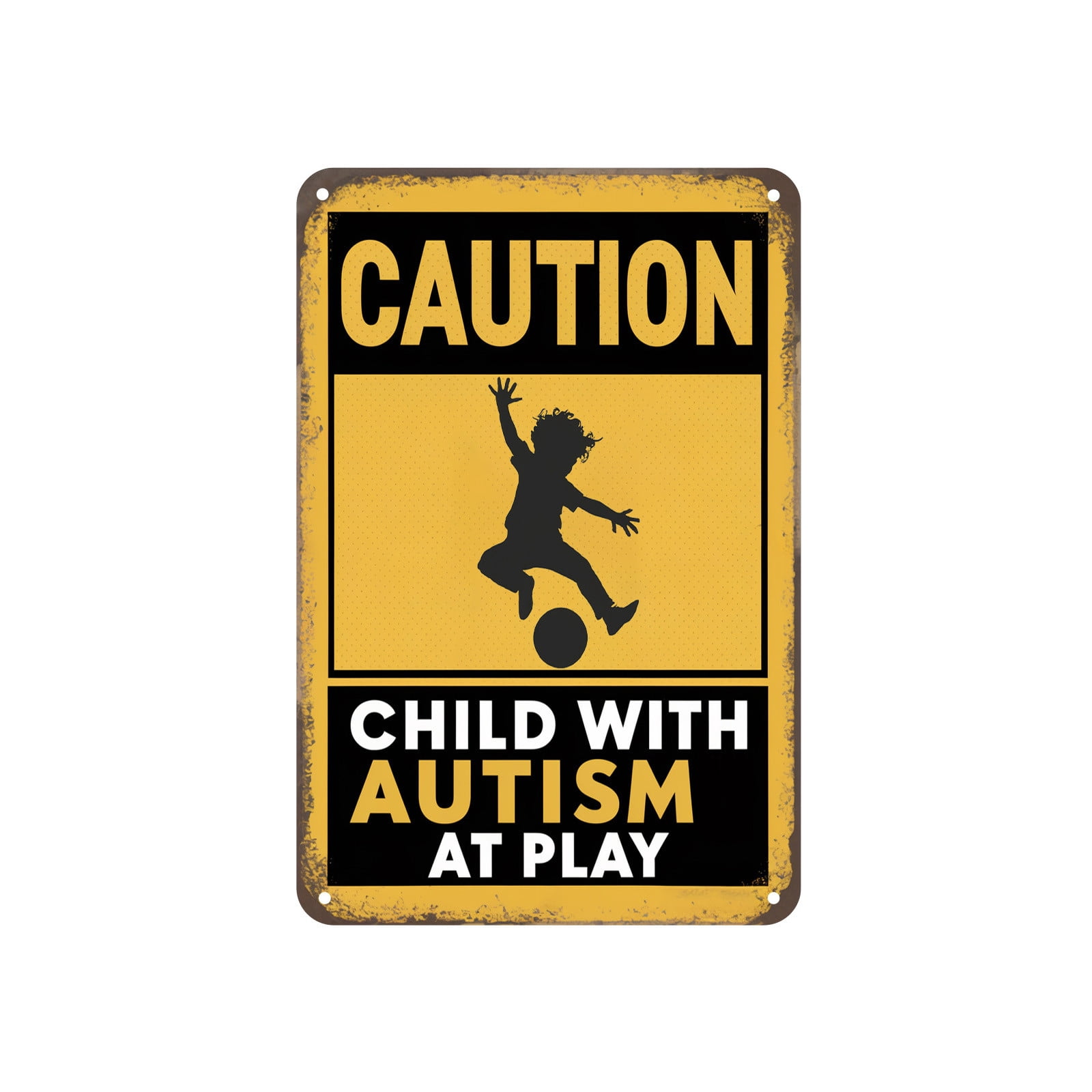 Autistic Sign, Reflective Rust-Proof Outdoor Sign for Driveways ...