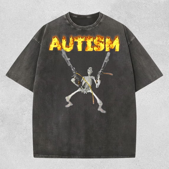 Autistic Skeleton Meme Neurodivergent Humor Skull Anatomy T-shirt ...