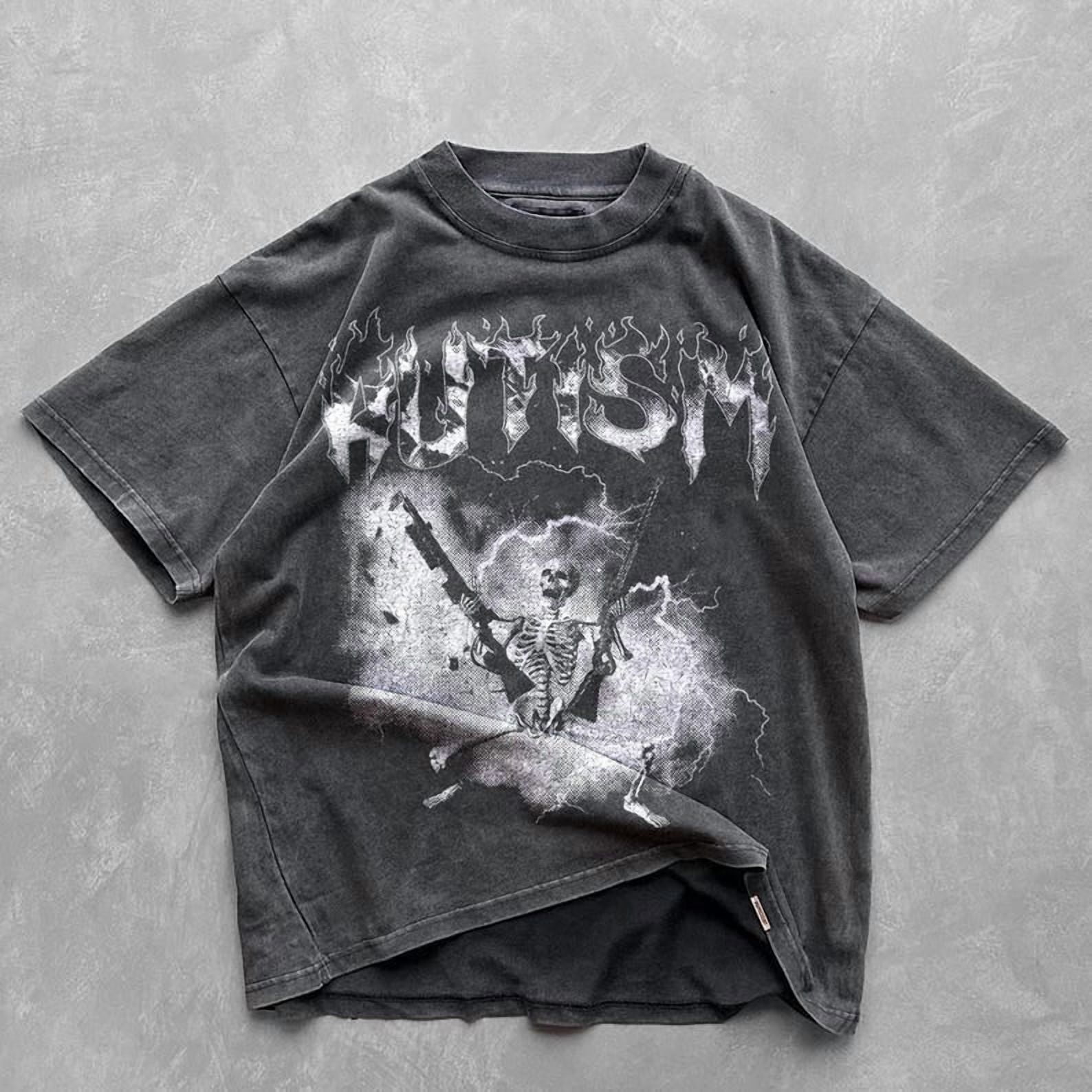 Autistic Skeleton Meme T-shirt: Edgy Offensive Gift - Walmart.com