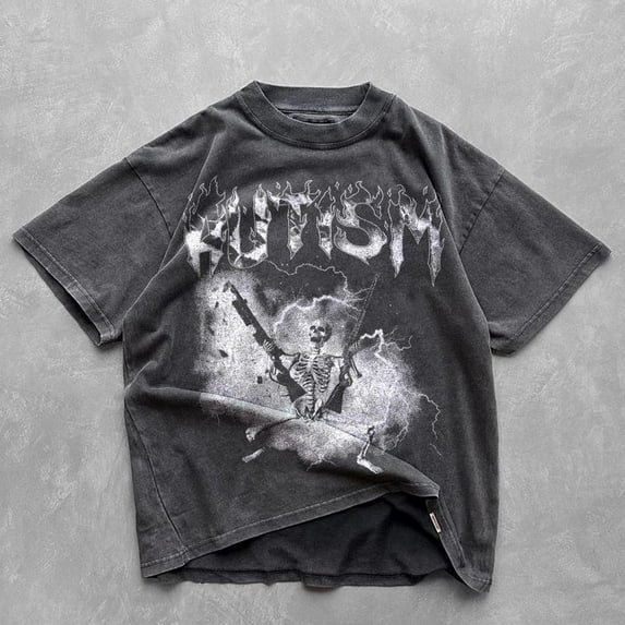 Autistic Skeleton Meme T-shirt: Edgy Offensive Gift - Walmart.com