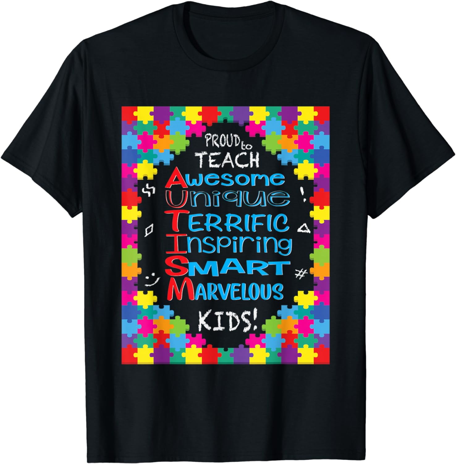 Autistic Support Teacher Proud to Teach Autism Kids T-Shirt - Walmart.com