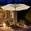 Autlaycil Patio Umbrella 13 FT Rectangular Sun Protection Outdoor Shade ...