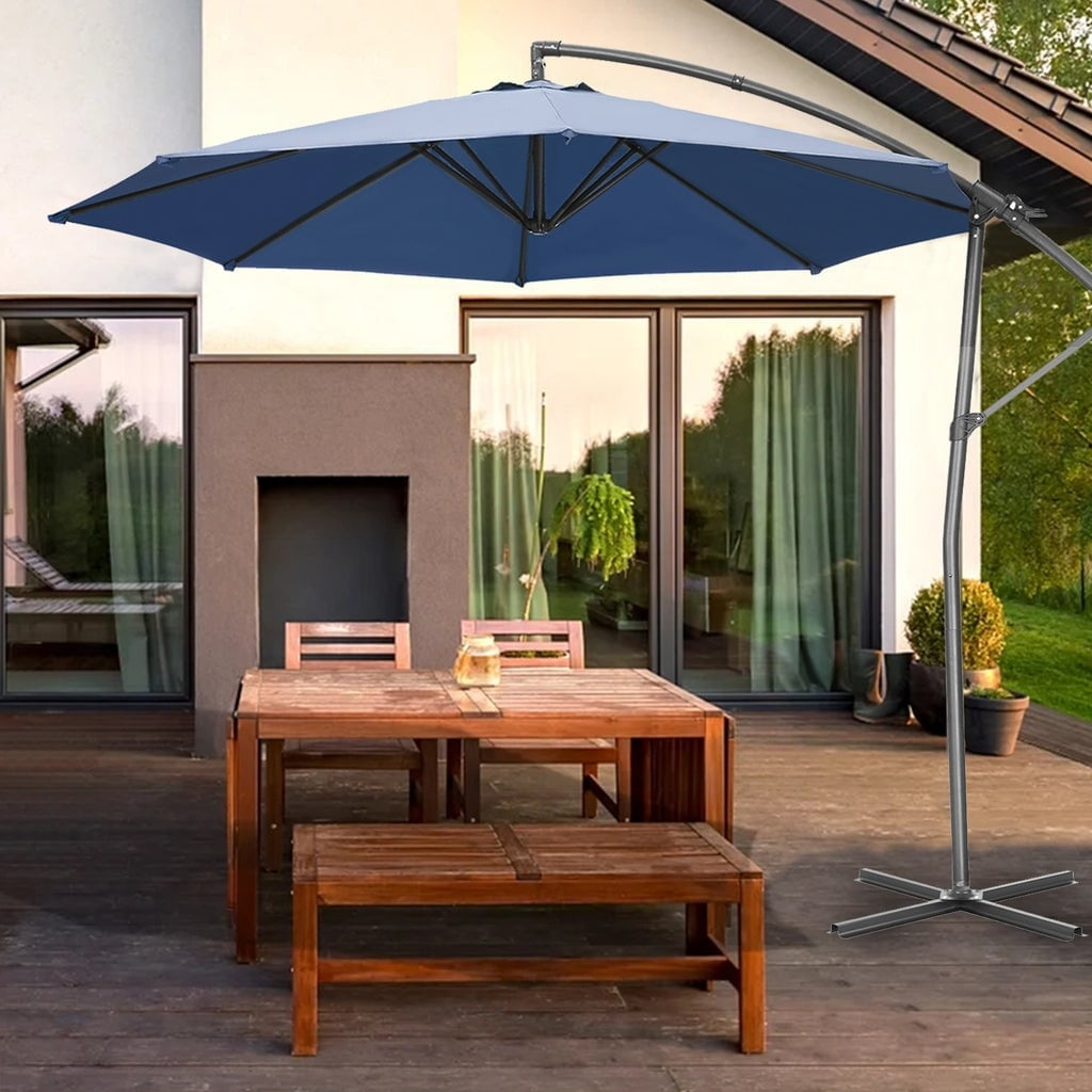 Autlaycil 10FT Patio Offset Umbrella with 360 Degree Rotation and Cross ...