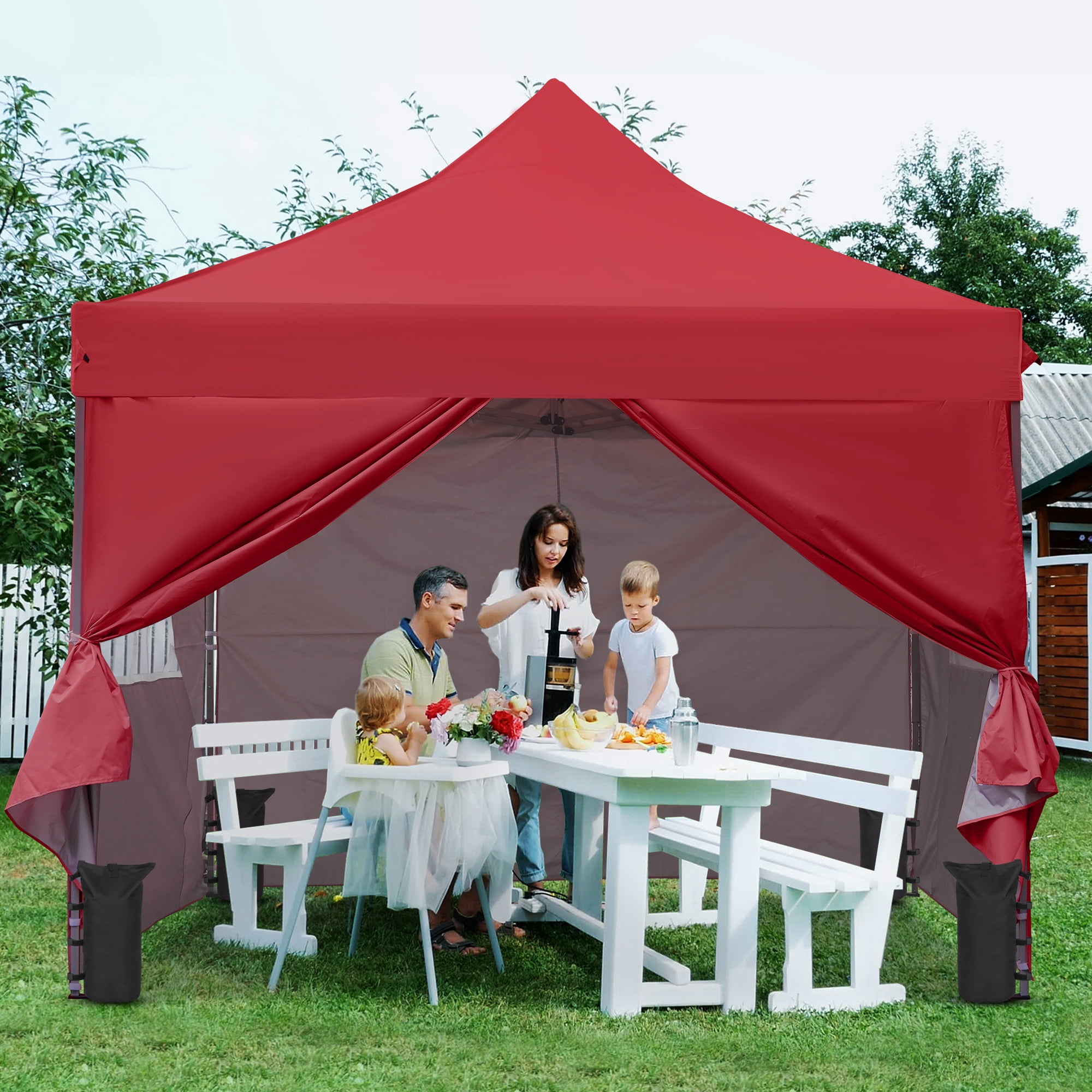 Autlaycil 10x10 Ft Outdoor Pop Up Canopy Tent, Commercial Portable ...