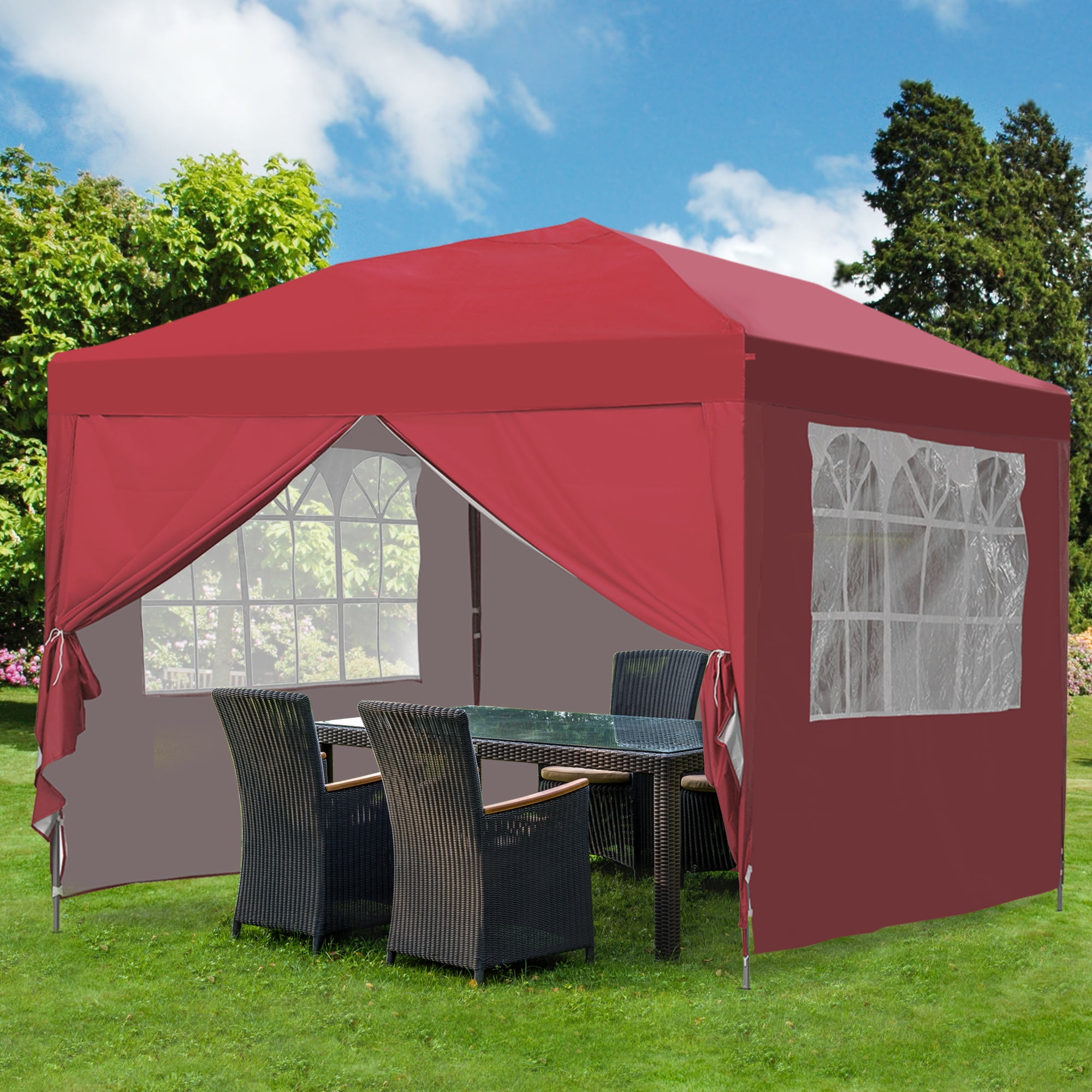 Autlaycil 10x10ft Pop-up Paint Tent, Pink Canopy Tent, Instant Shelter ...