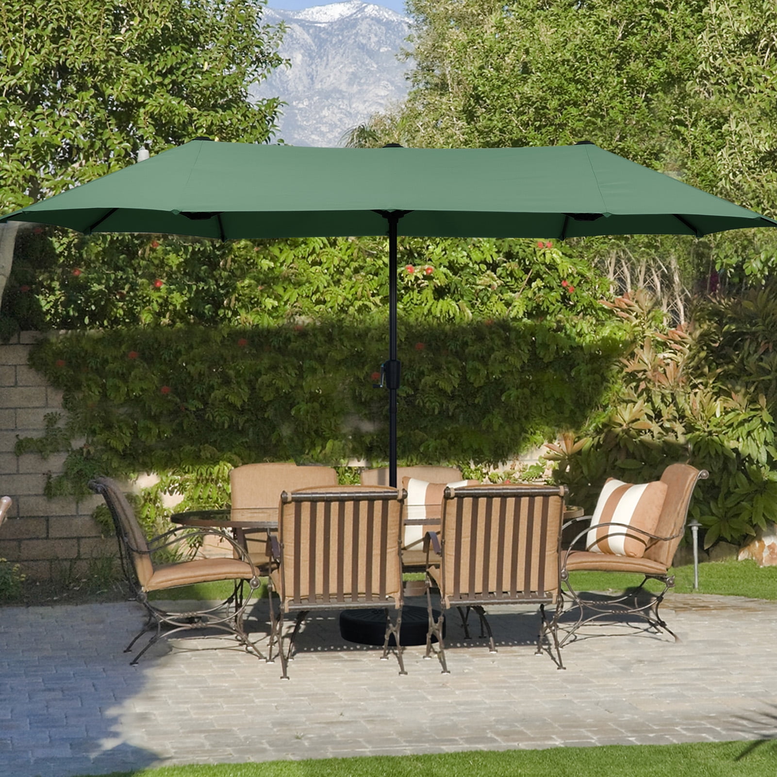 Autlaycil 13 FT Patio Umbrella with Sun Protection & Easy Crank for ...