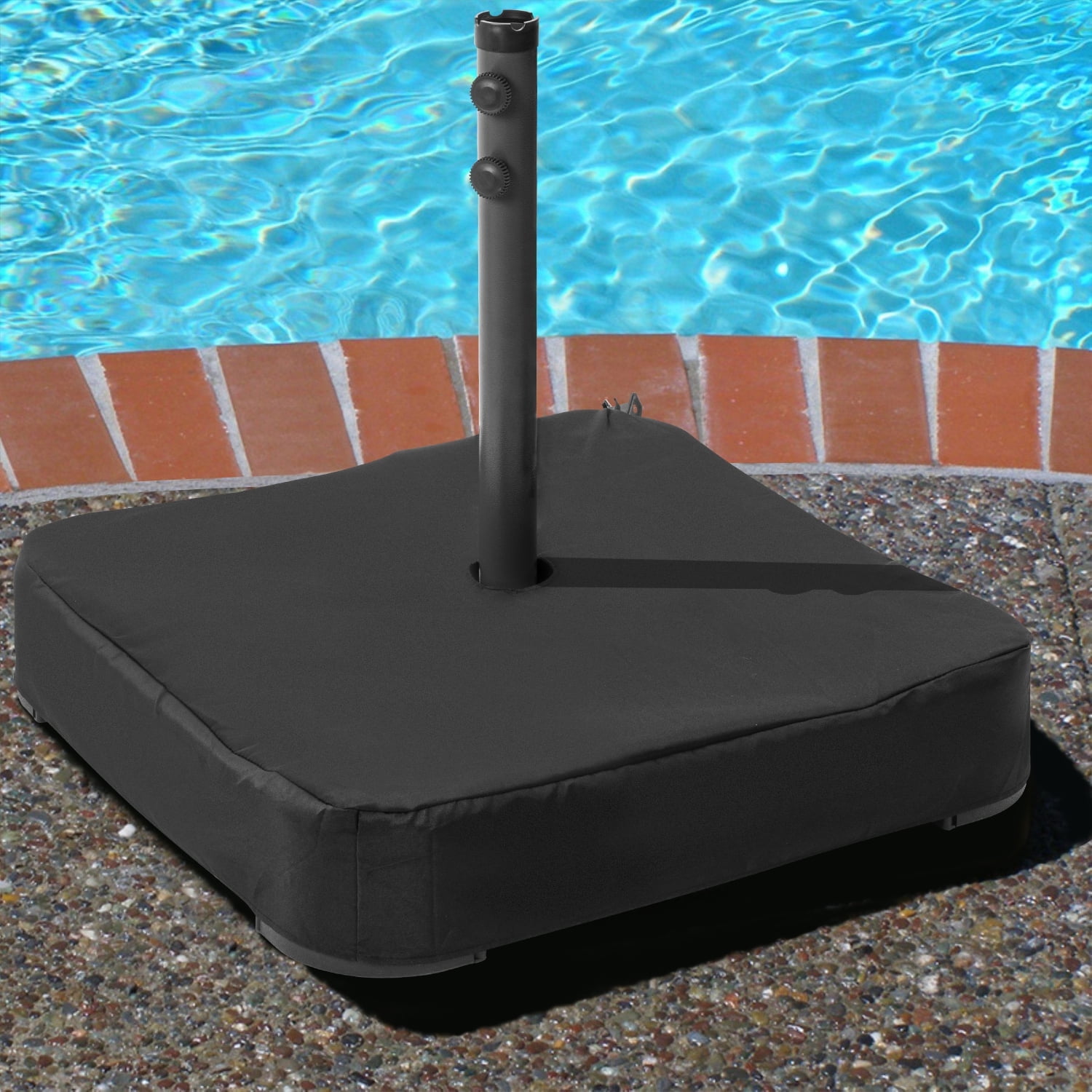 Autlaycil 28" Square Shaped Sand Filled Umbrella Base, 3-in-1 Heavy ...