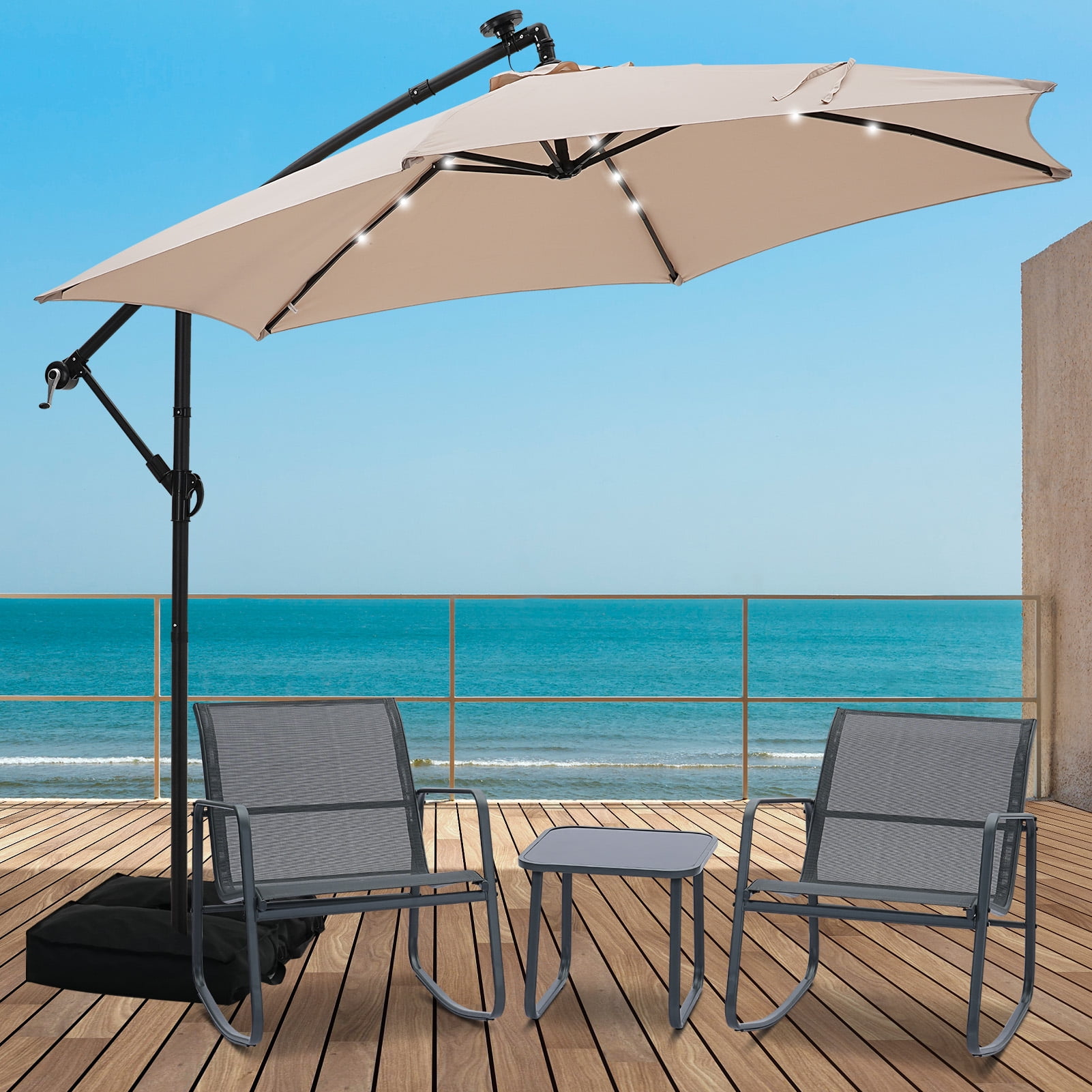 Autlaycil 5 Pcs Patio Outdoor Furniture Sets Contains 2 Textilene ...