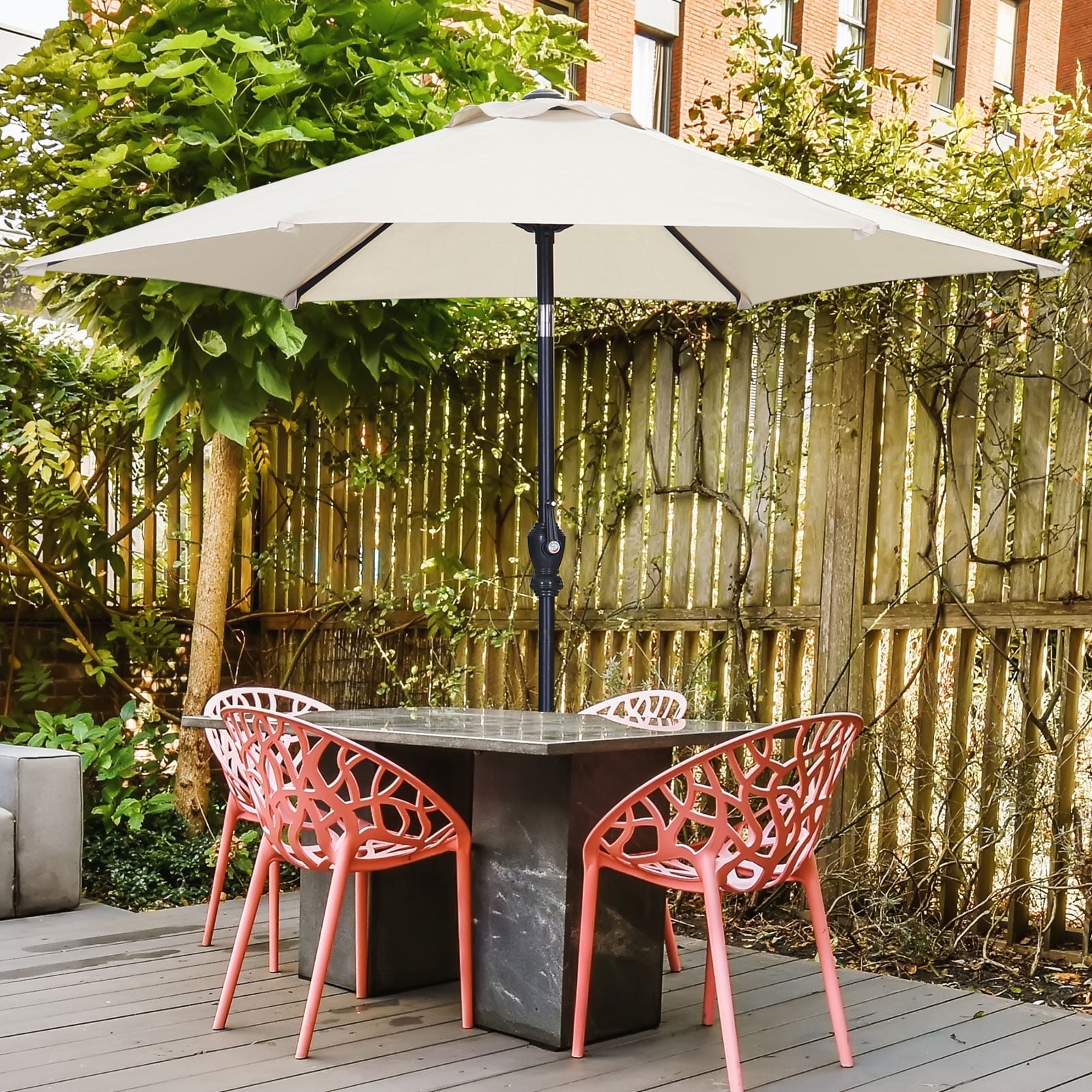 Autlaycil Patio Umbrella 7.5' Outdoor Umbrella W/ Tilt and Crank ...