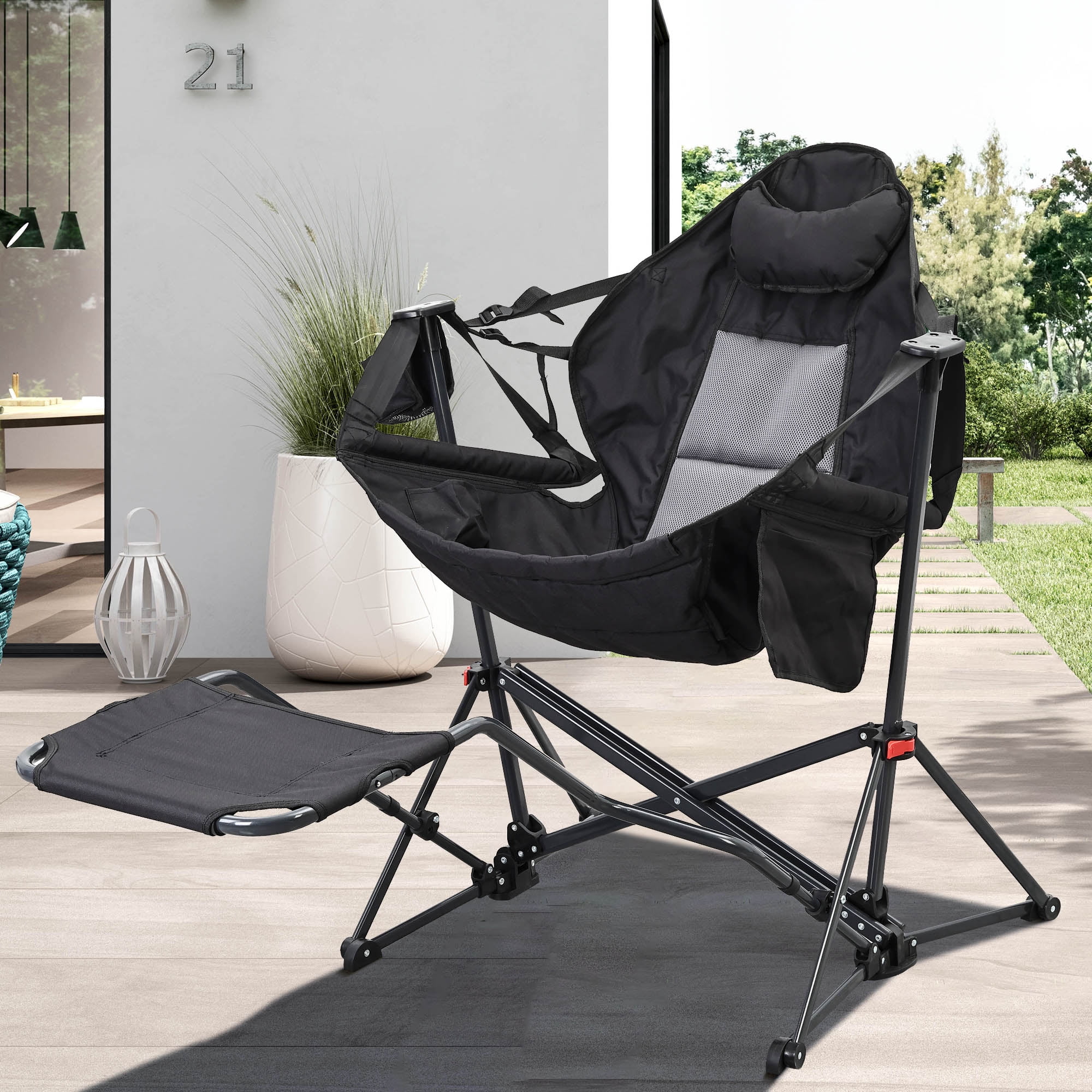 Autlaycil Camping Chairs, Oversized Hammock Chairs, Folding Rocking ...