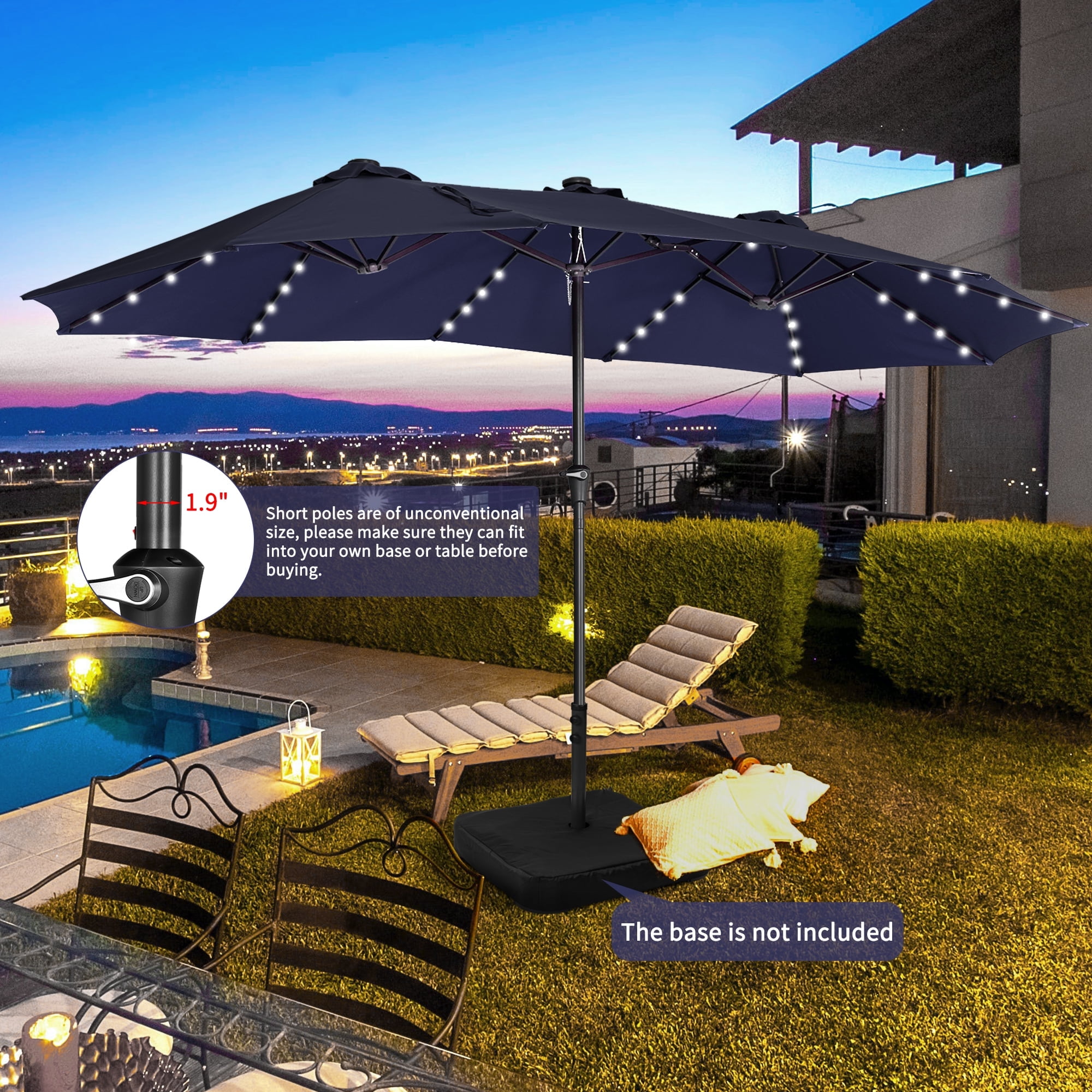 California Umbrella Venture Market Olefin Patio Umbrella, Multiple ...