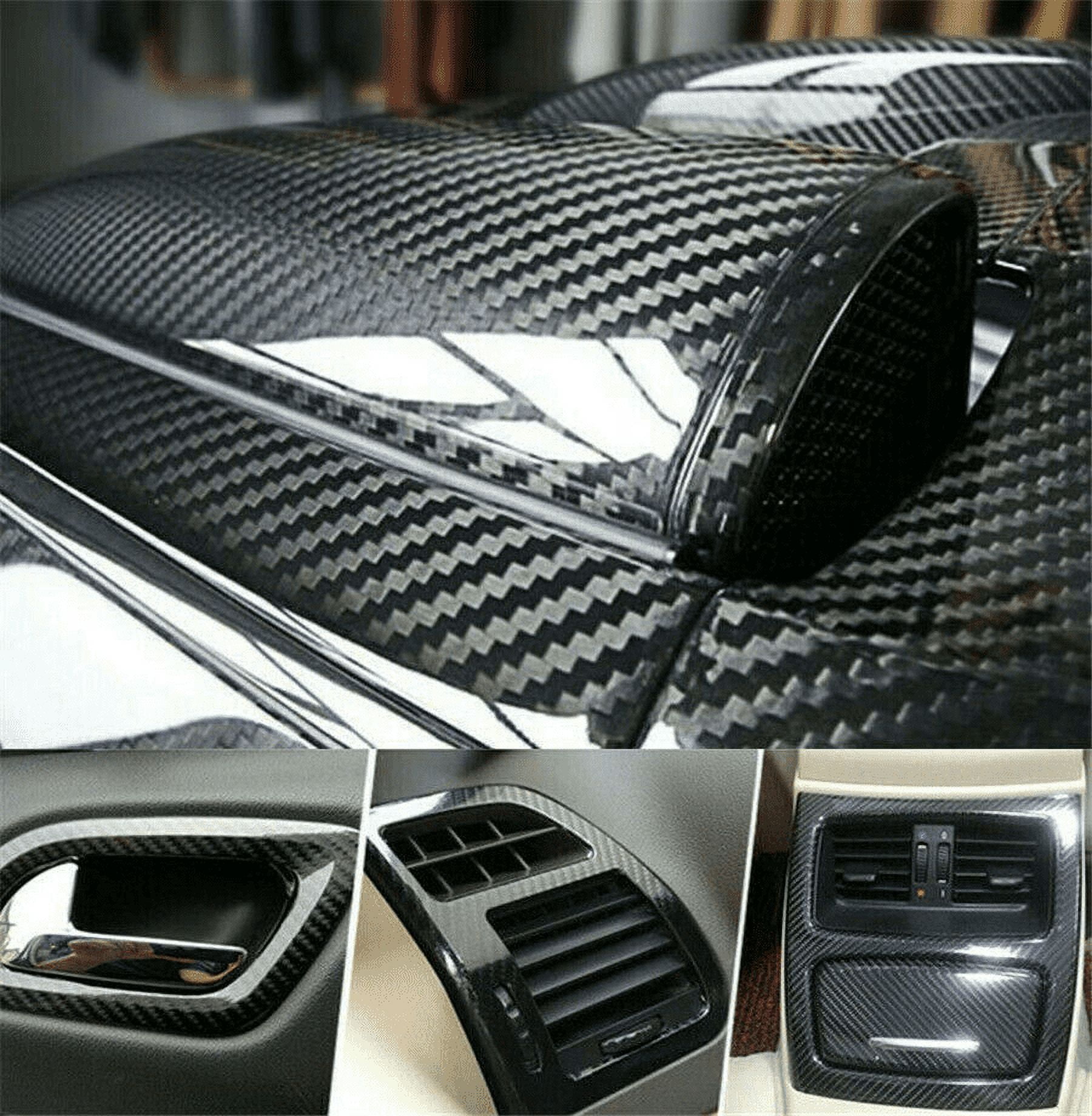 Auto Accessories 7D Glossy Carbon Fiber Vinyl Film Car Interior Wrap ...