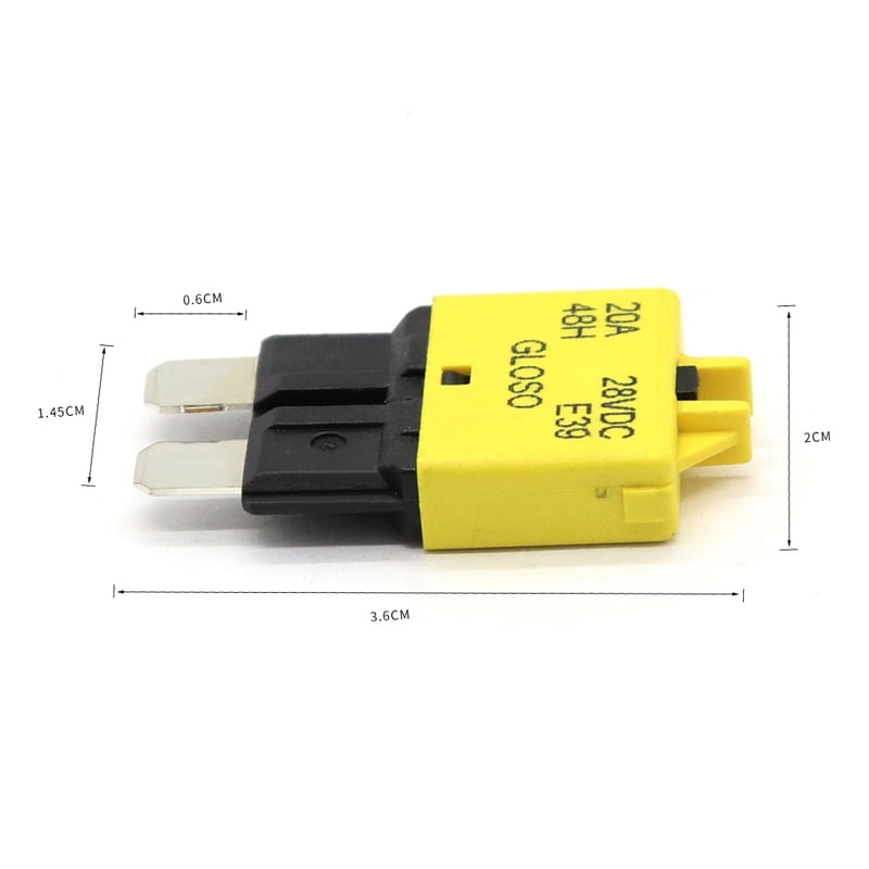 Auto Accessories Manual Reset Fuse Adapter Reset Circuit Breaker Blade ...