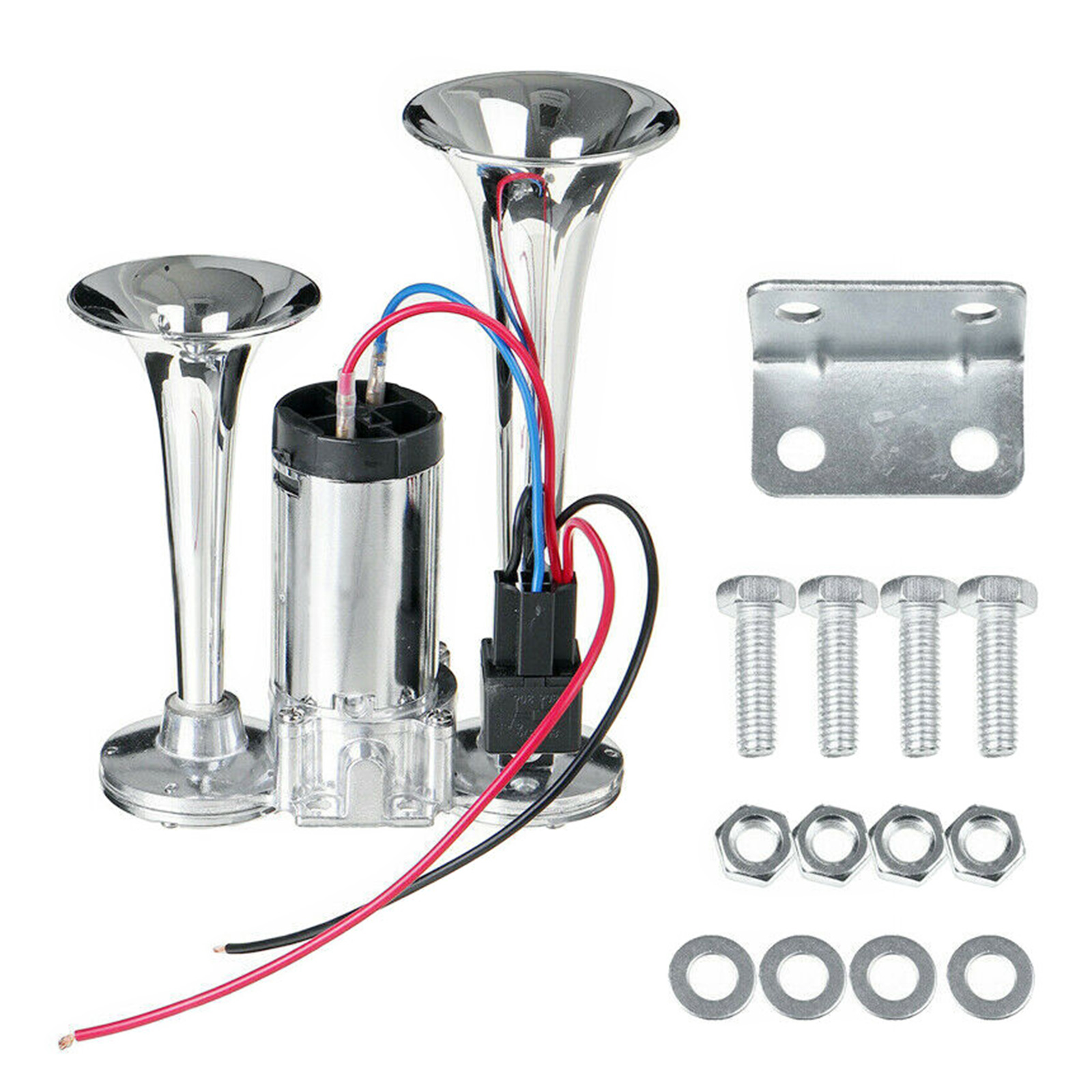 Auto Air Horn Kit for 12V Vehicles 12V Car Air Horn 600DB Double Tube ...