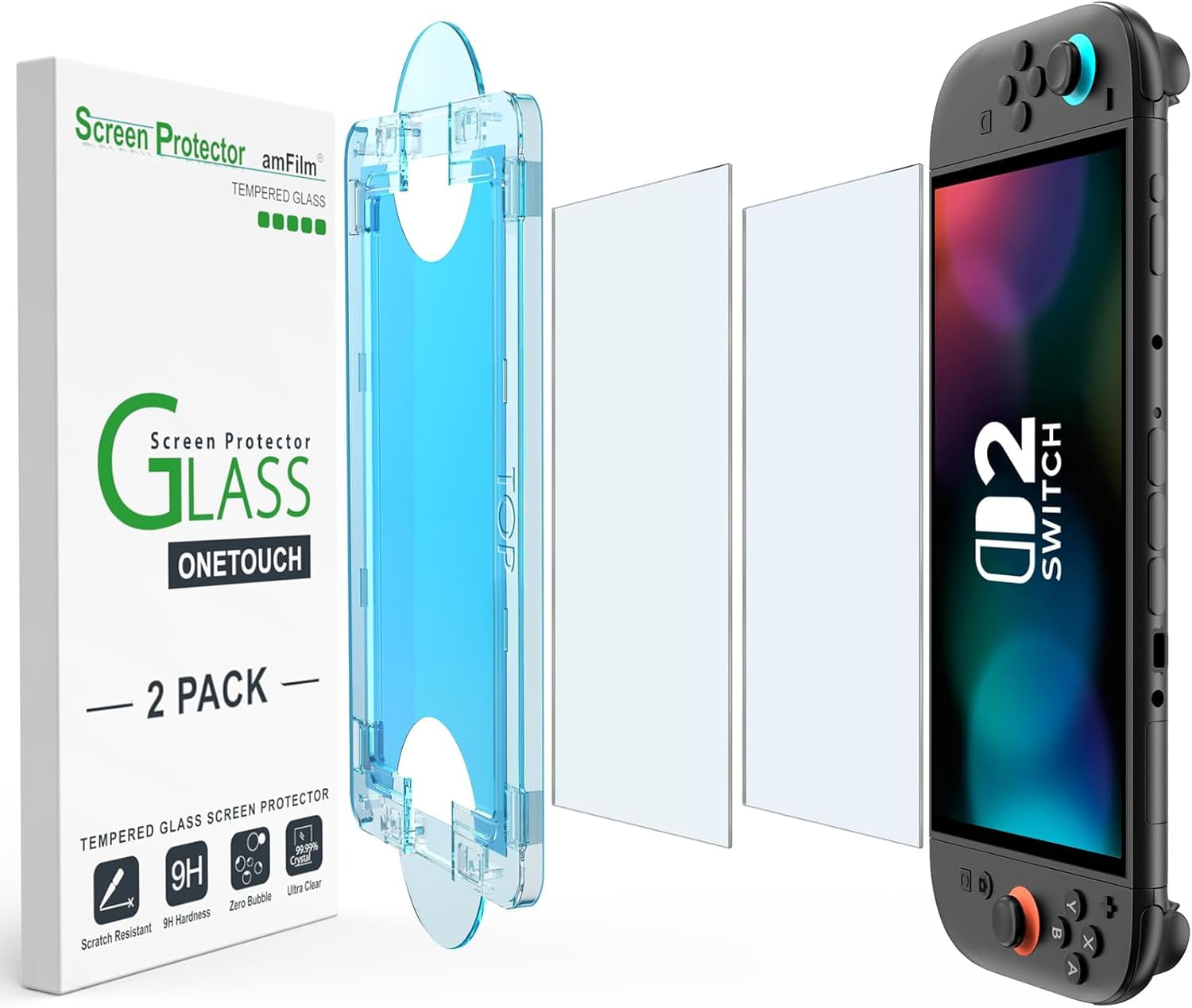 Auto-Alignment OneTouch for Nintendo Switch 2 Screen Protector [7.9 ...
