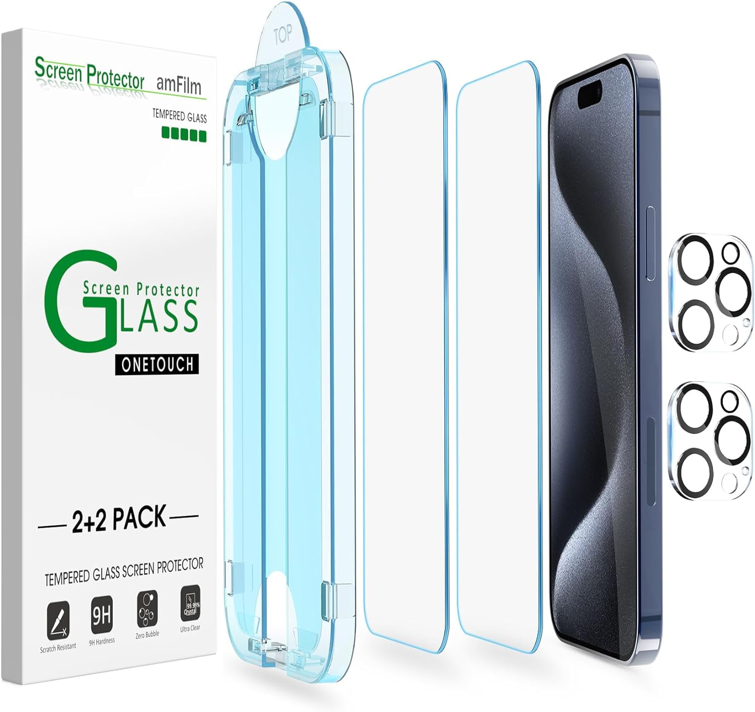 Auto-Alignment OneTouch for iPhone 15 Pro Max [6.7''] Screen Protector ...