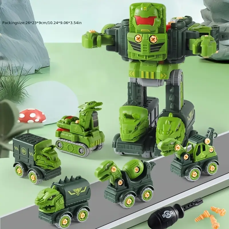 Auto Beyond 5 in 1 Boys Educational Robot Toy Set - DIY Screw Assembly ...