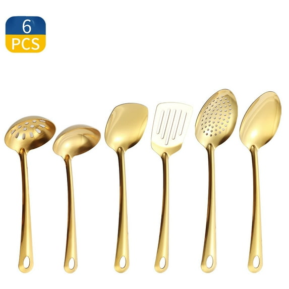 Auto Beyond 6-Piece Gold Kitchen Utensils Set, Durable Kitchen Utensils ...