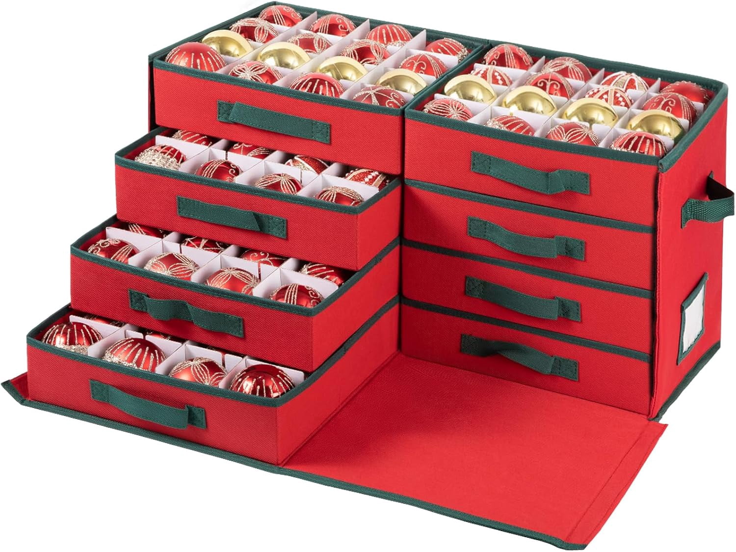 Auto Beyond Decorative Storage Box with Adjustable Dividers, Side ...