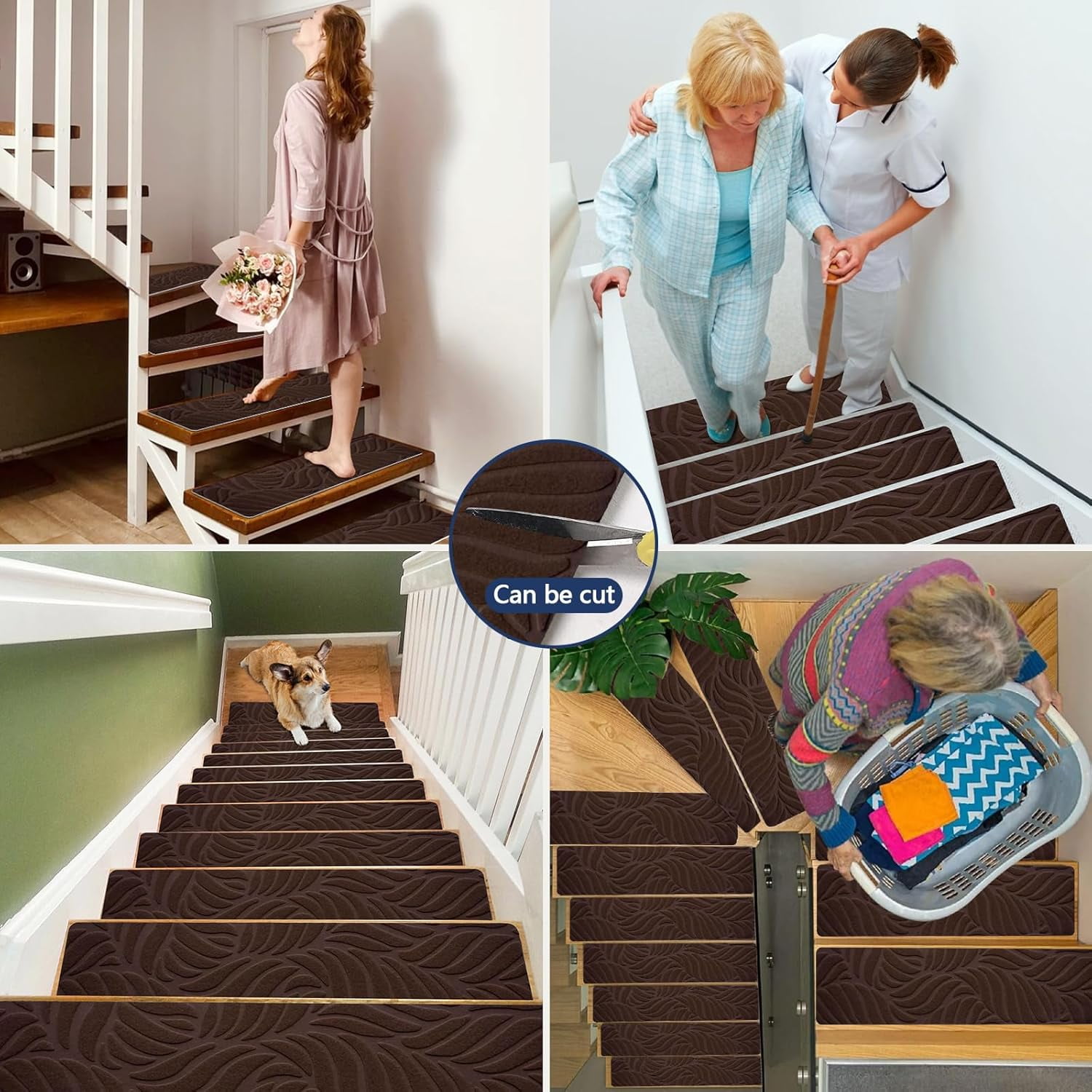 Auto Beyond Wooden Stair Treads 15 Pieces 8 inch x 30 inch Stair Non ...