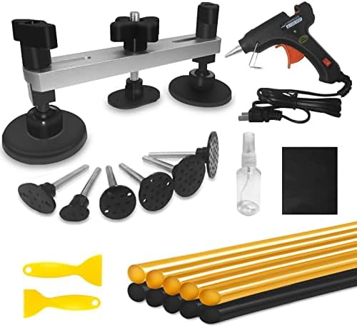 Auto Body Dent Puller Kit, Auto Paintless Dent Repair Kit with Bridge ...