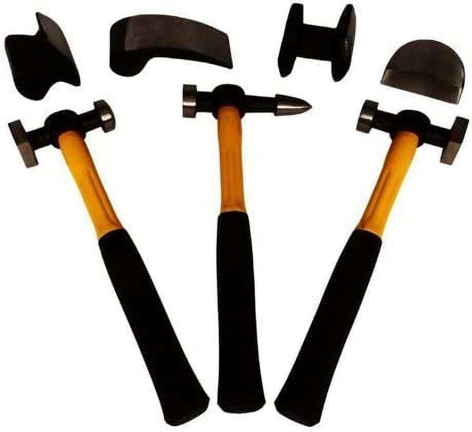 Auto Body Dent Repair Hammers for Any Car or Truck (7 Piece Kit with ...
