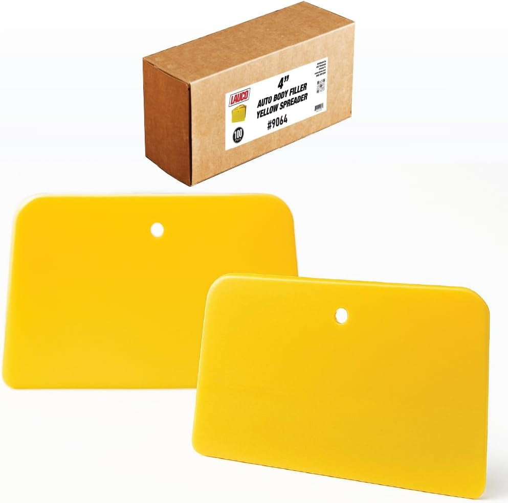 Auto Body Filler Spreaders (100 Pieces) - Yellow Reusable Plastic ...
