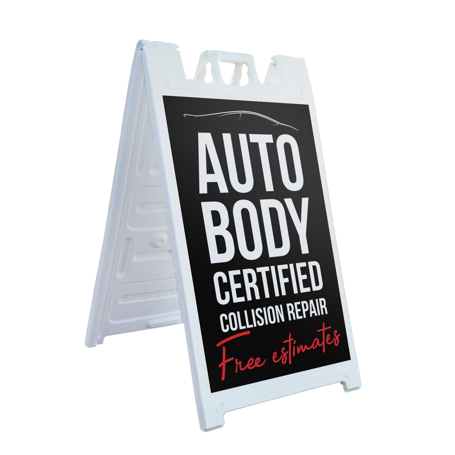 Auto Body Full Collision Repair 24" x 36" Double Sided A-Frame Sidewalk ...