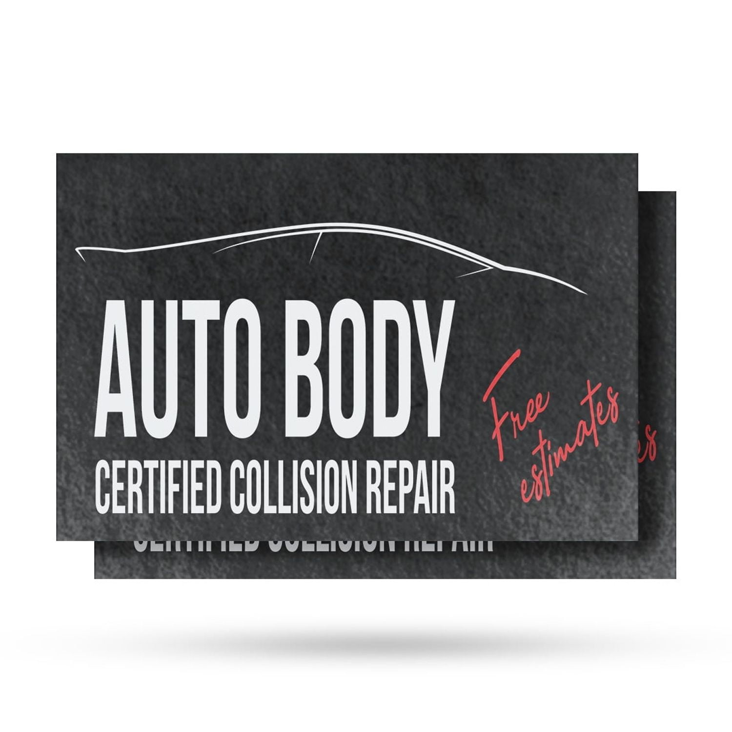 Auto Body Full Collision Repair Vinyl Decal 2 Pack of 24 Inch x 36 Inch ...