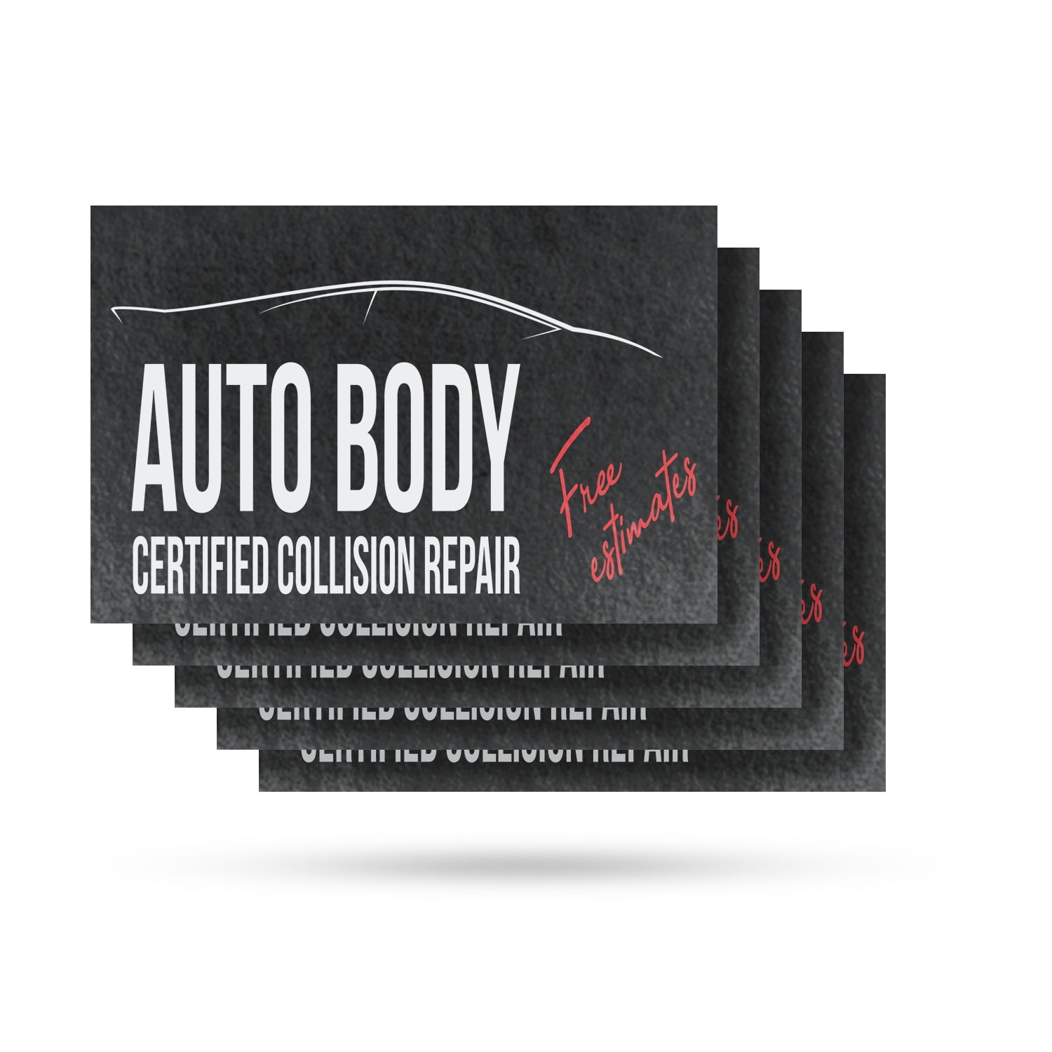 Auto Body Full Collision Repair Vinyl Decal 5 Pack of 18 Inch x 24 Inch ...