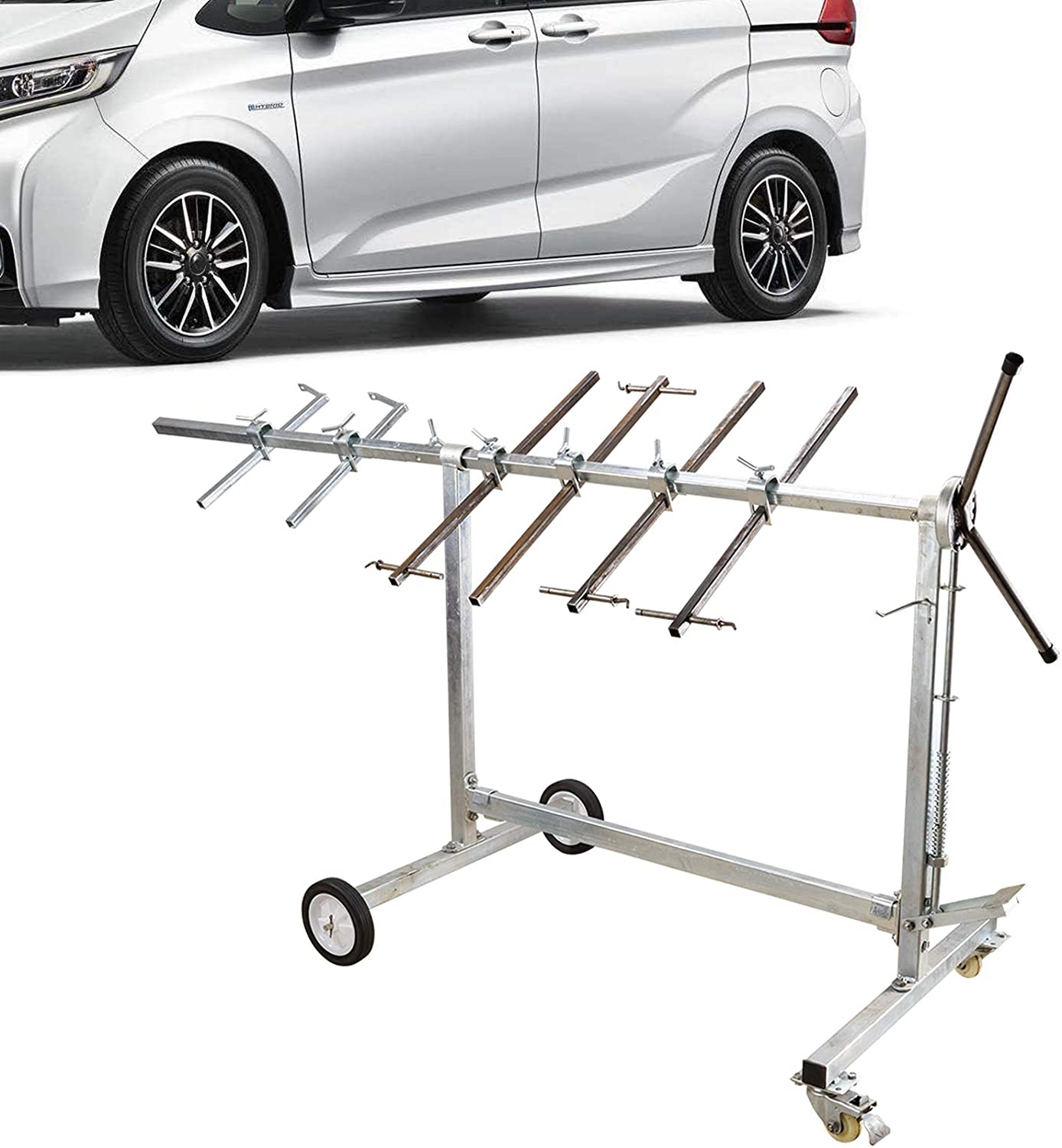 Auto Body Paint Stand, 360°Rotatable Body Paint Rack Panel Tree ...