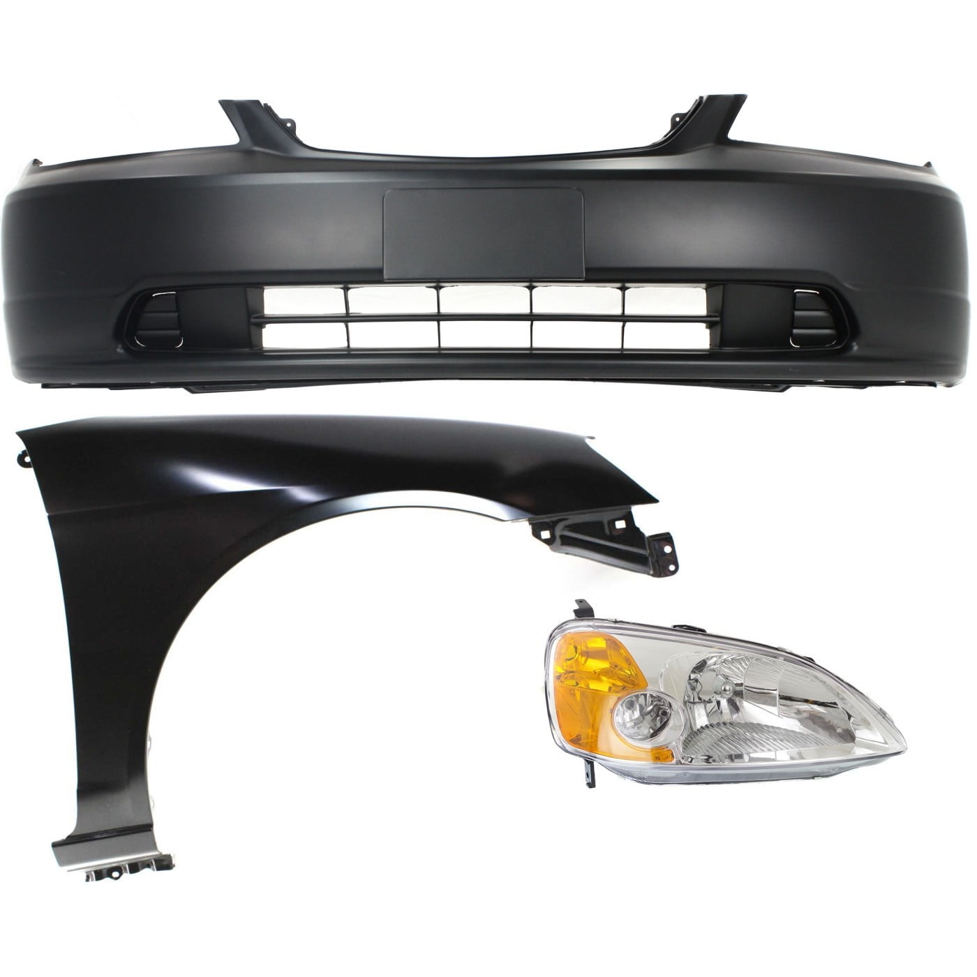 Auto Body Repair For 2001-2003 for Honda for Civic Front Bumper Cover ...