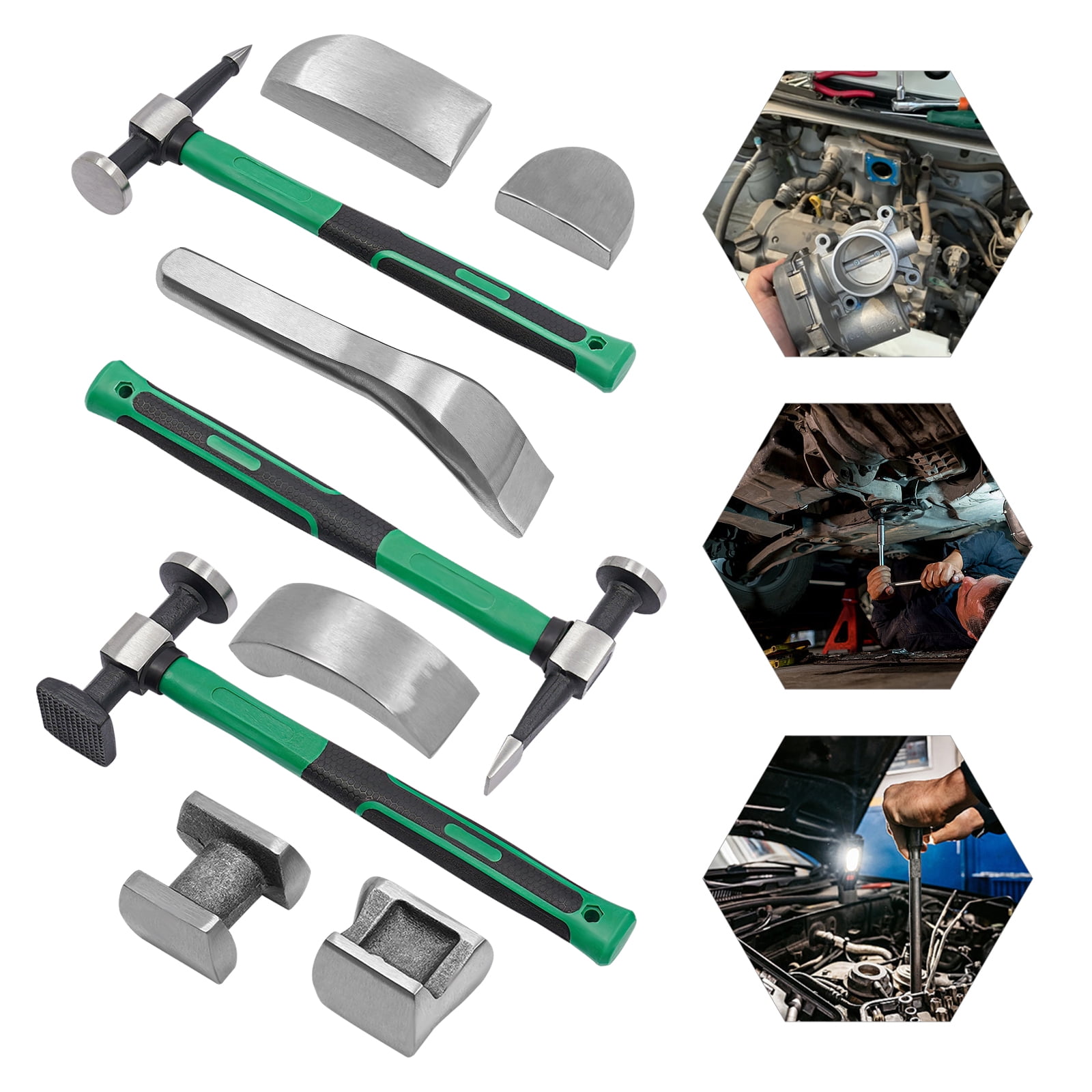 Auto Body Repair Tool Kit, Metal Hammer Crowbar Dolly Tool Car Sheet ...
