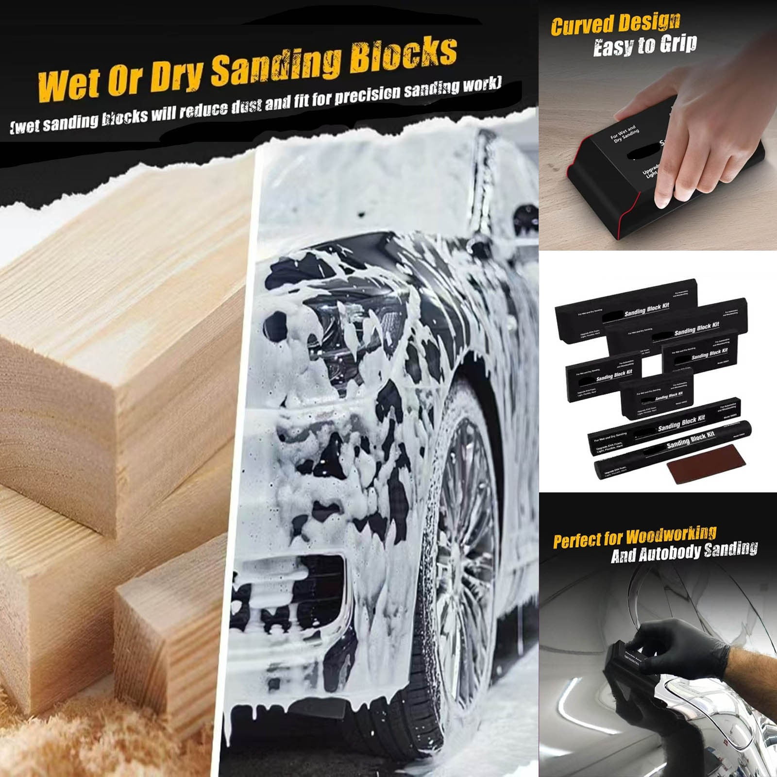 Auto Body Sanding Block kit,Automotive Sanding Blocks,Sanding Blocks ...