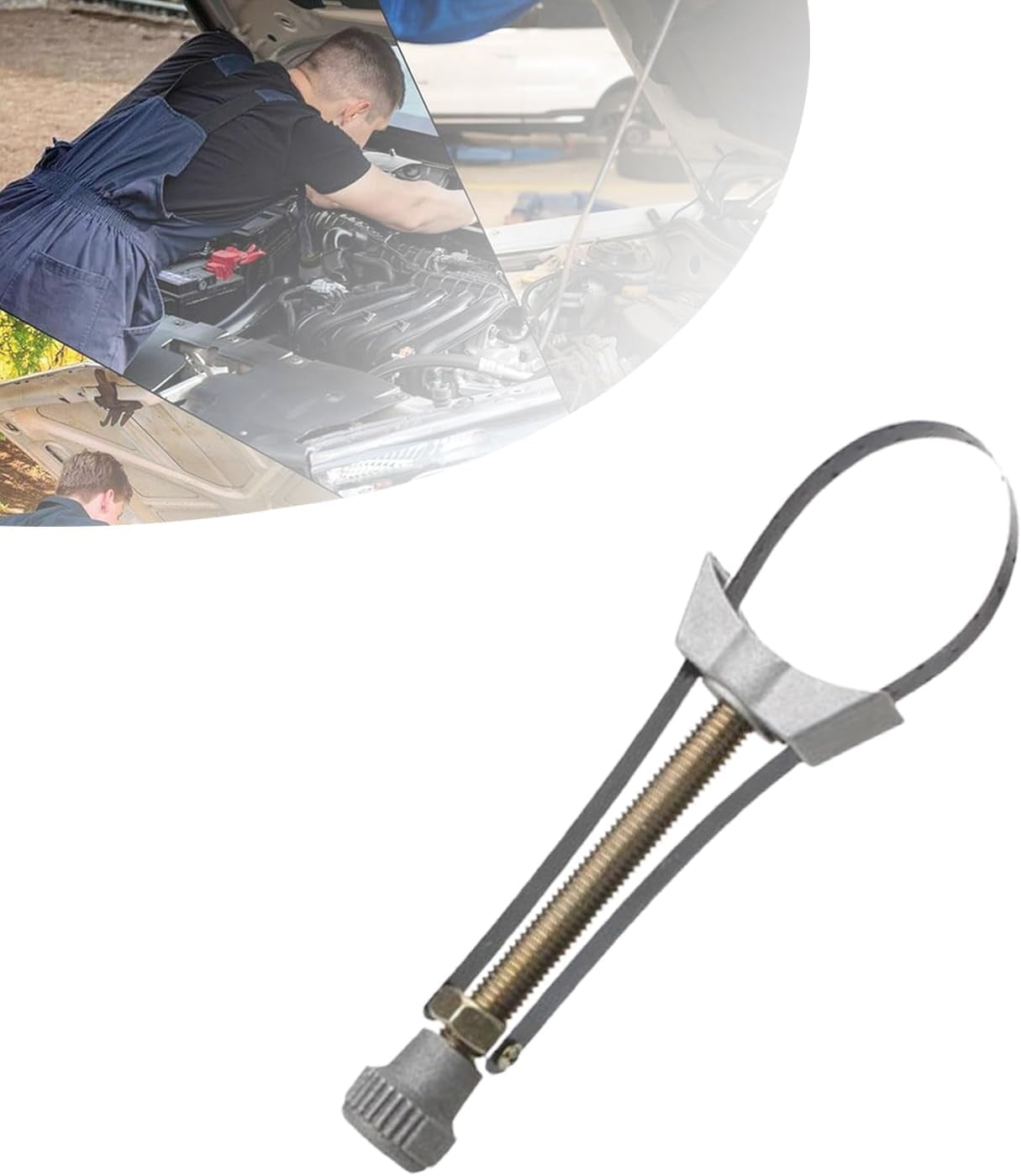 Auto Car Diameter Adjustable Oil Filter Removal Strap Wrench Tool, 60mm ...