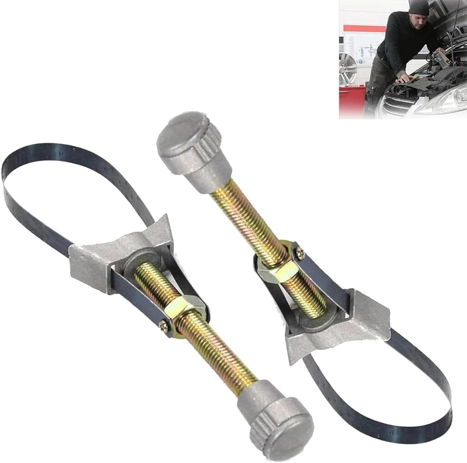 Auto Car Diameter Adjustable Oil Filter Removal Strap Wrench Tool ...