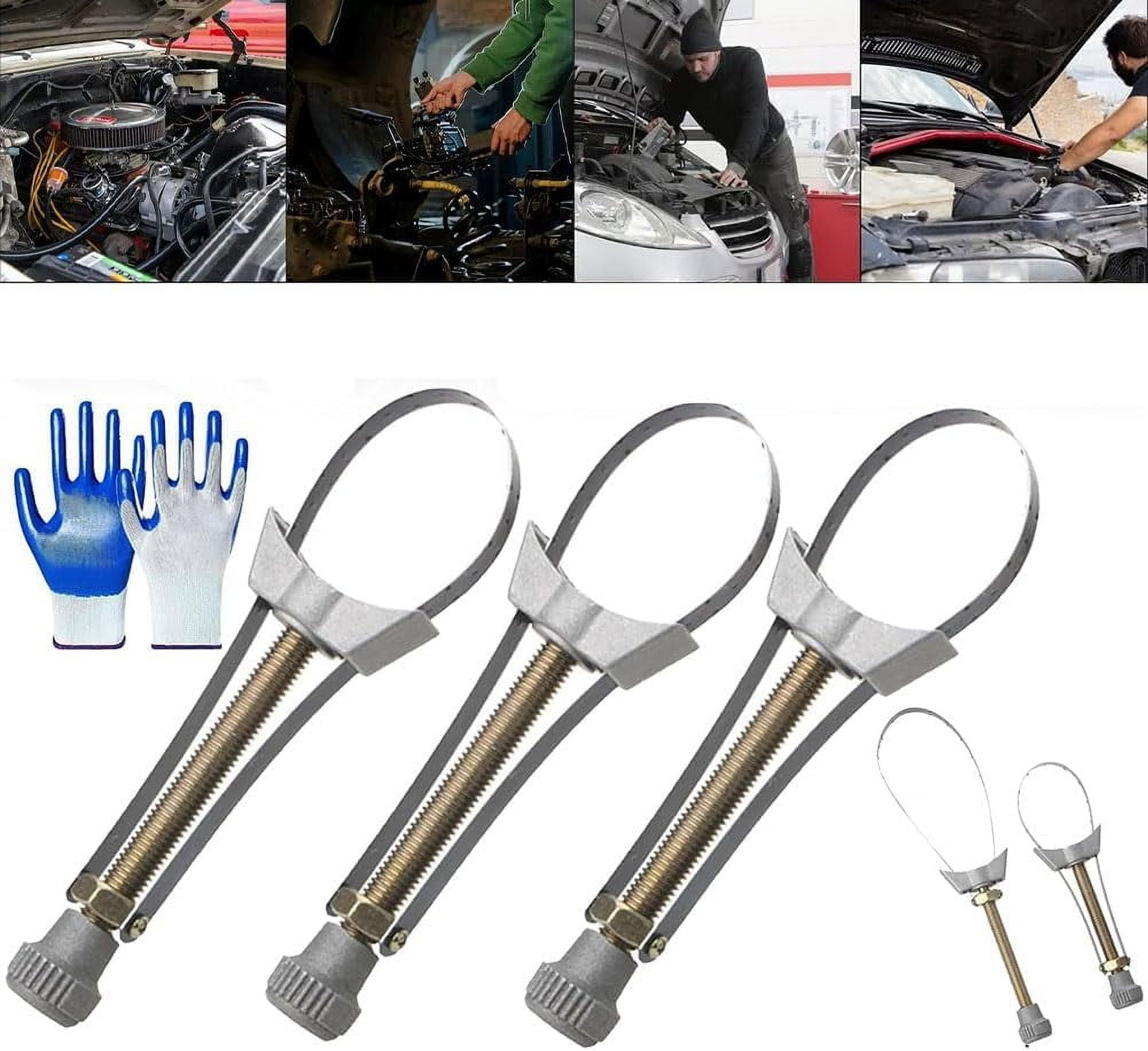 Auto Car Diameter Adjustable Oil Filter Removal Strap Wrench Tool ...