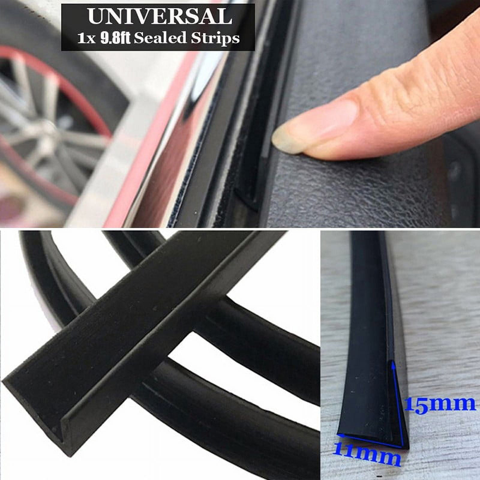 Auto Car Door Window Trim Edge Moulding Rubber Noise Weatherstrip Seal ...