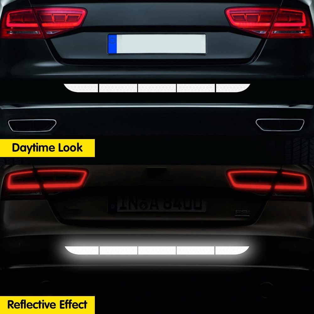 Auto Car Reflective Warn Strip Tape Bumper Safety Stickers Decal Car ...