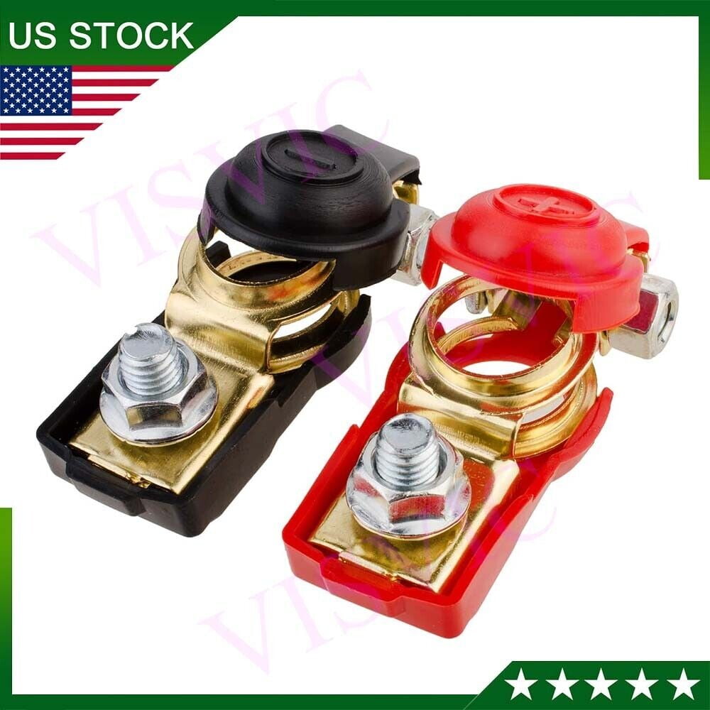 Auto Car Replacement Battery Terminal Clamp Clips Connector Copper US ...