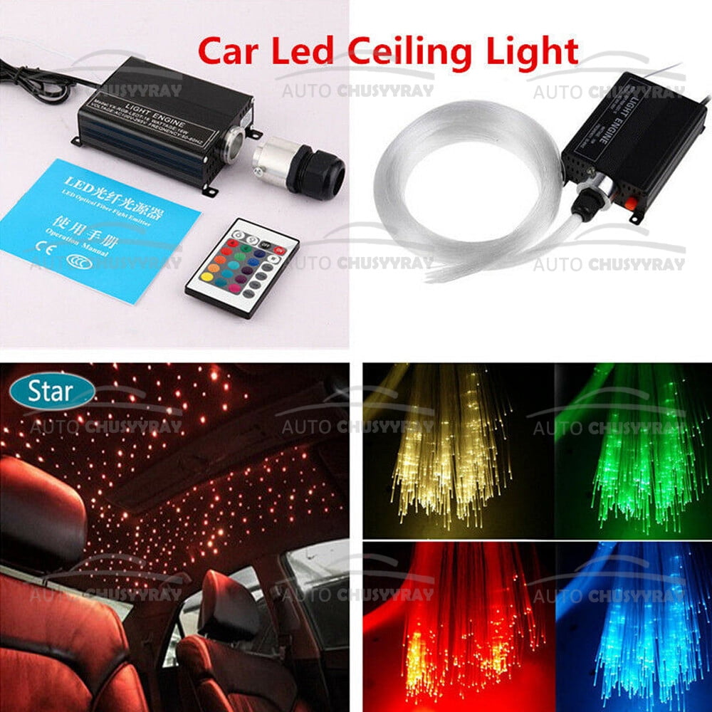 Auto Car Roof DIY RGB Fiber Optic Star Ceiling Light Kit with RF Remove ...