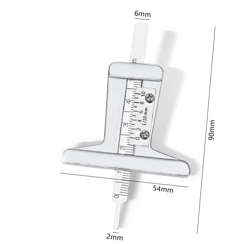 Auto Car Tyre Tread 0-60mm Depthometer Stainless Steel Depth Indicator ...