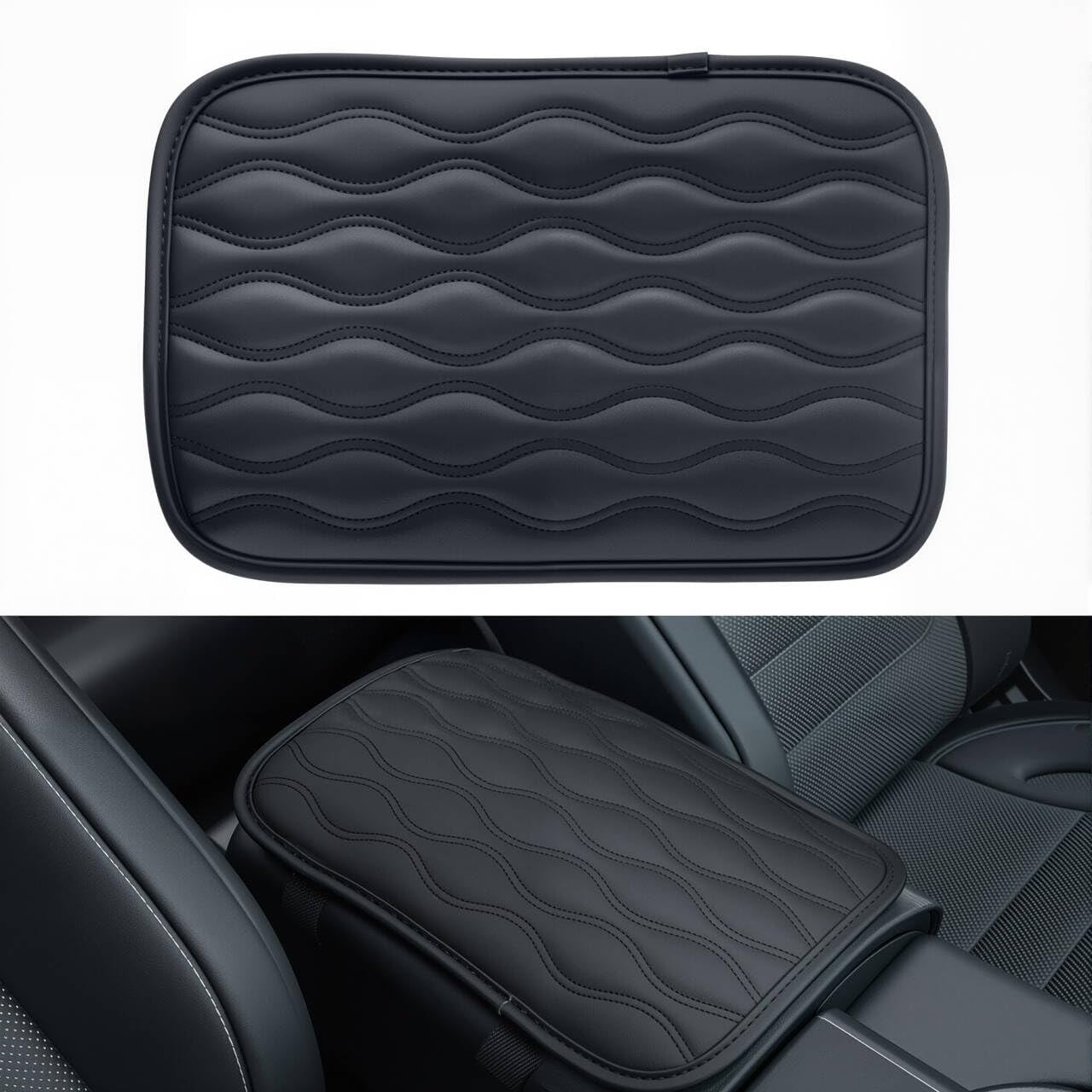 Auto Center Console Pad, Universal Waterproof Armrest Seat Box Cover ...