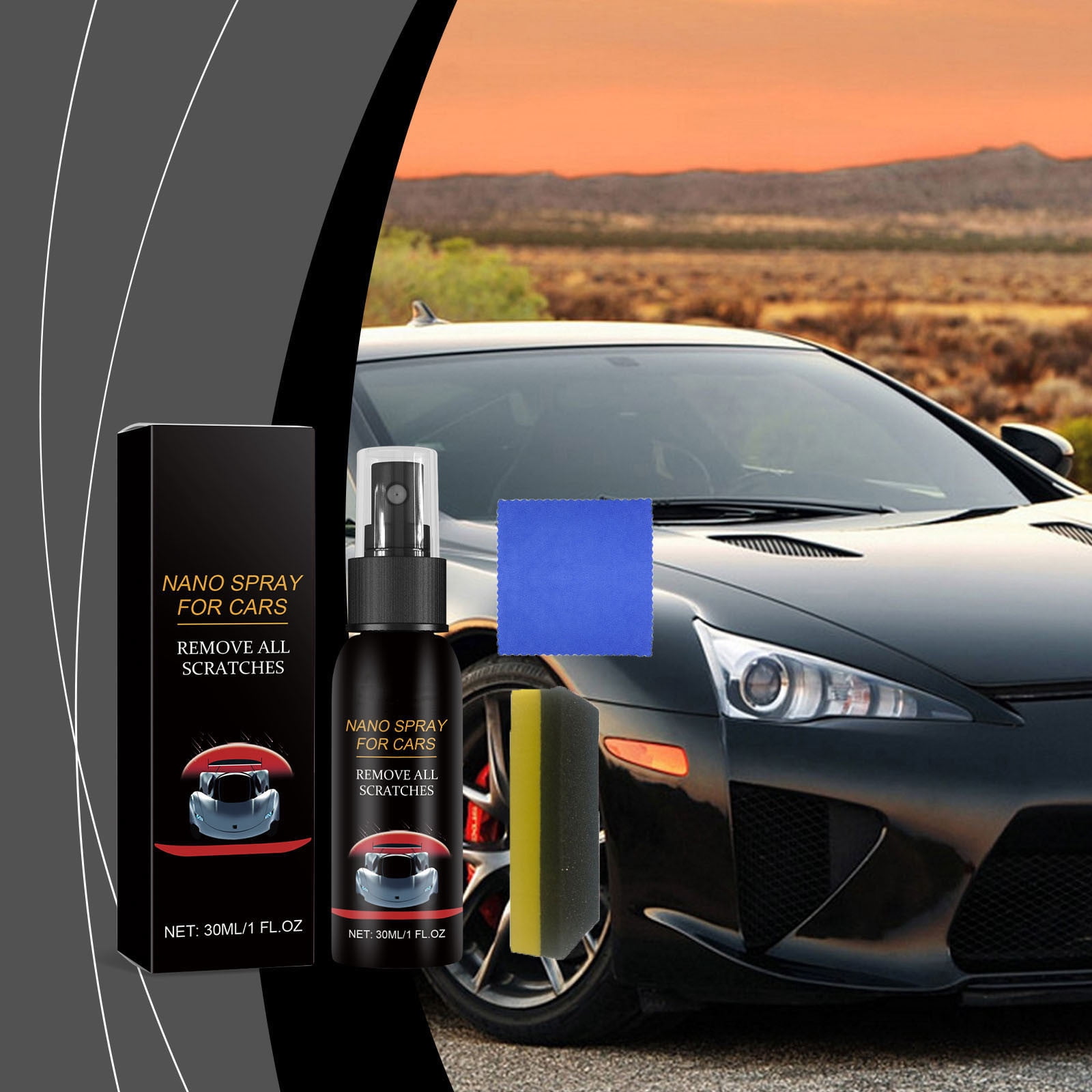 Auto Ceramic Coating Spray 30ml Paint Sealant High Gloss Water ...