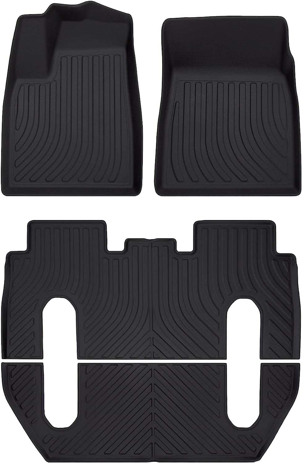 Auto Champ All Weather Floor Mats for Tesla Model X 6-Seater 2016-2023 ...